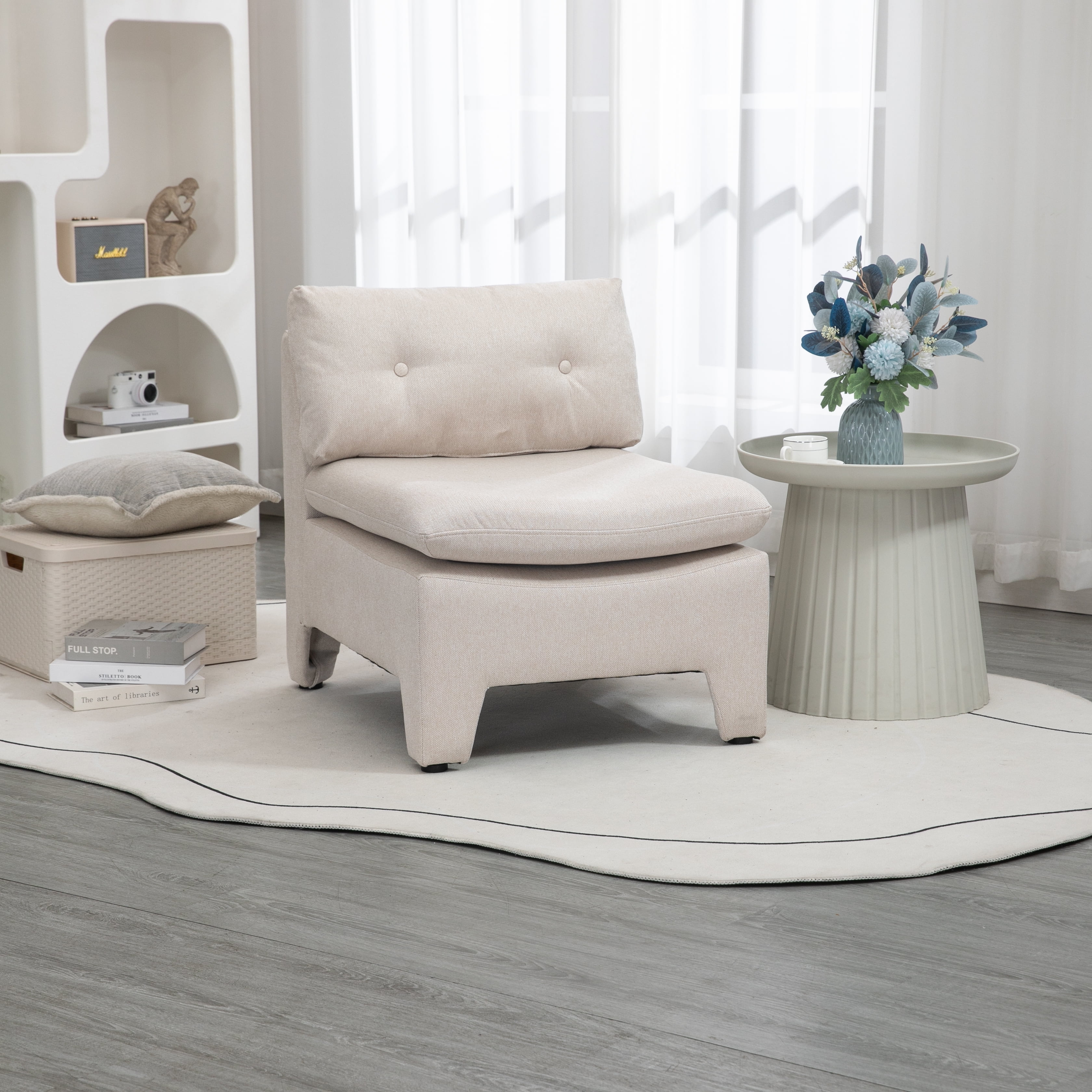 CoSoTower House Hold Cushioned Deep Seat No Armrest Accent Single Lazy ...