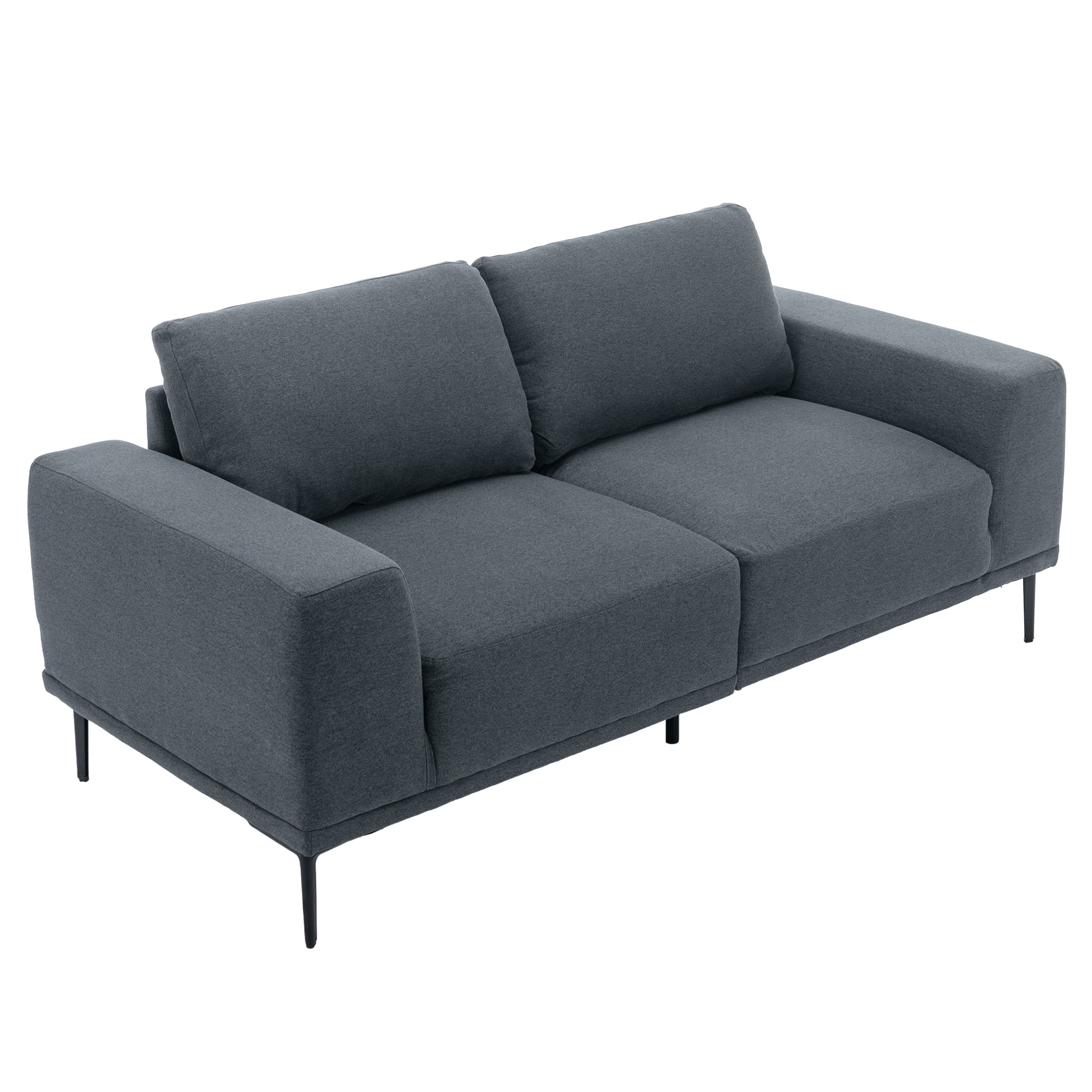 CoSoTower Large Sofa, 74.8 Inch Linen Fabric Loveseat Couch Mid-Century ...