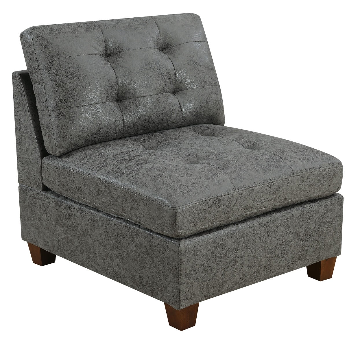 CoSoTower Living Room Furniture Tufted Armless Chair Antique Grey ...