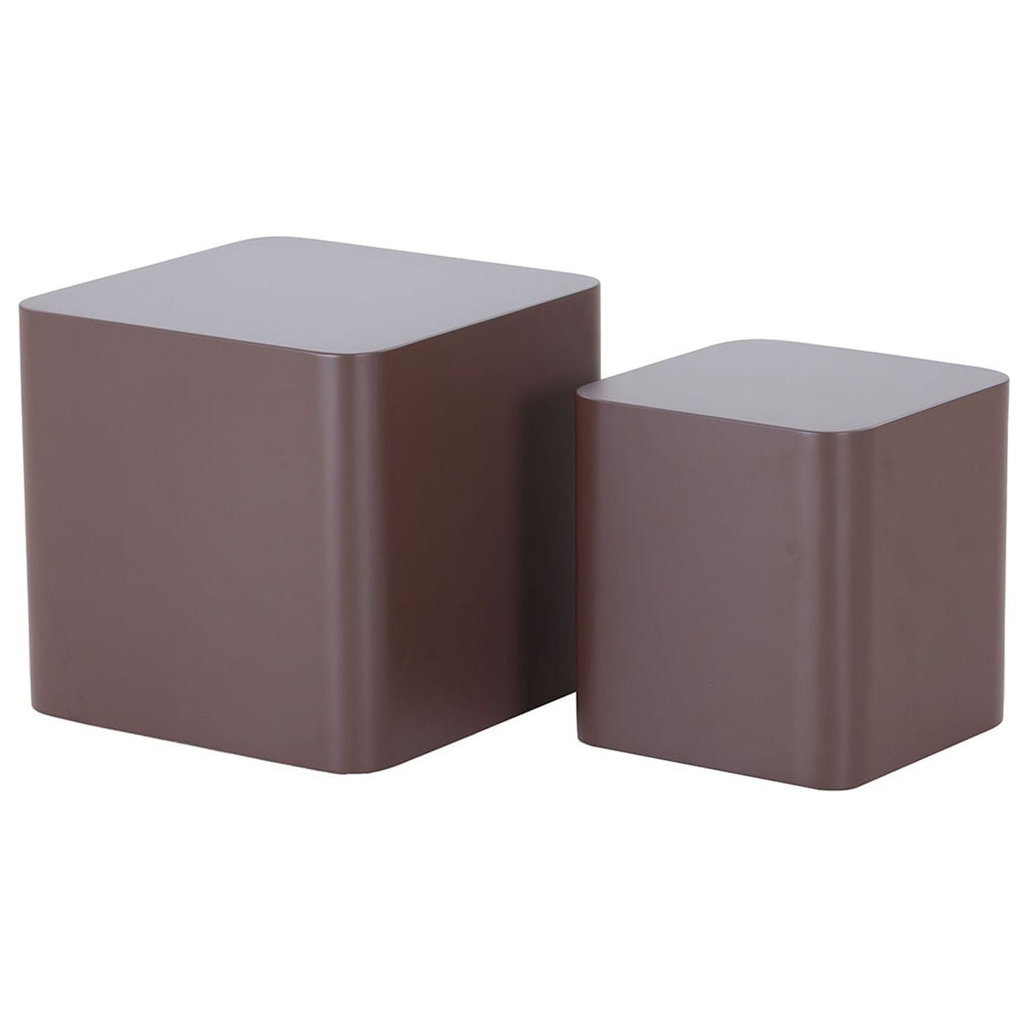 CoSoTower MDF Nesting Table Set of 2 Chocolate Brown - Walmart.com