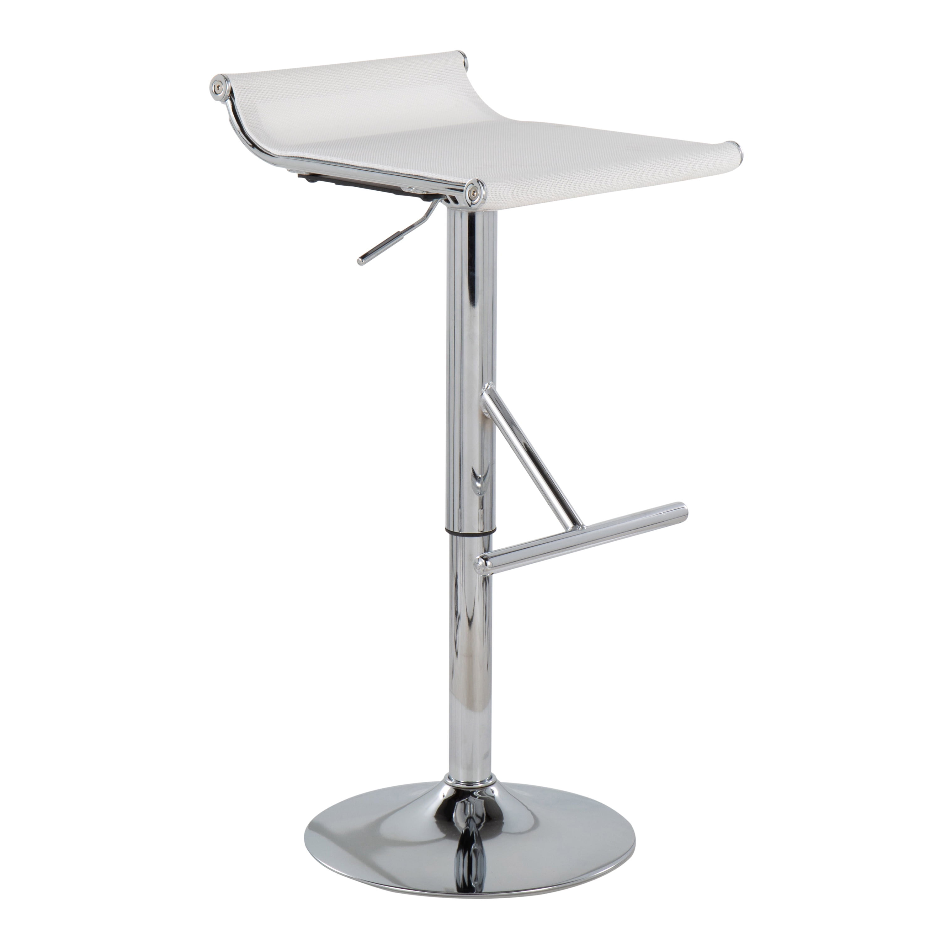 CoSoTower Mirage Ale Contemporary Adjustable Bar Stool in Chrome and ...
