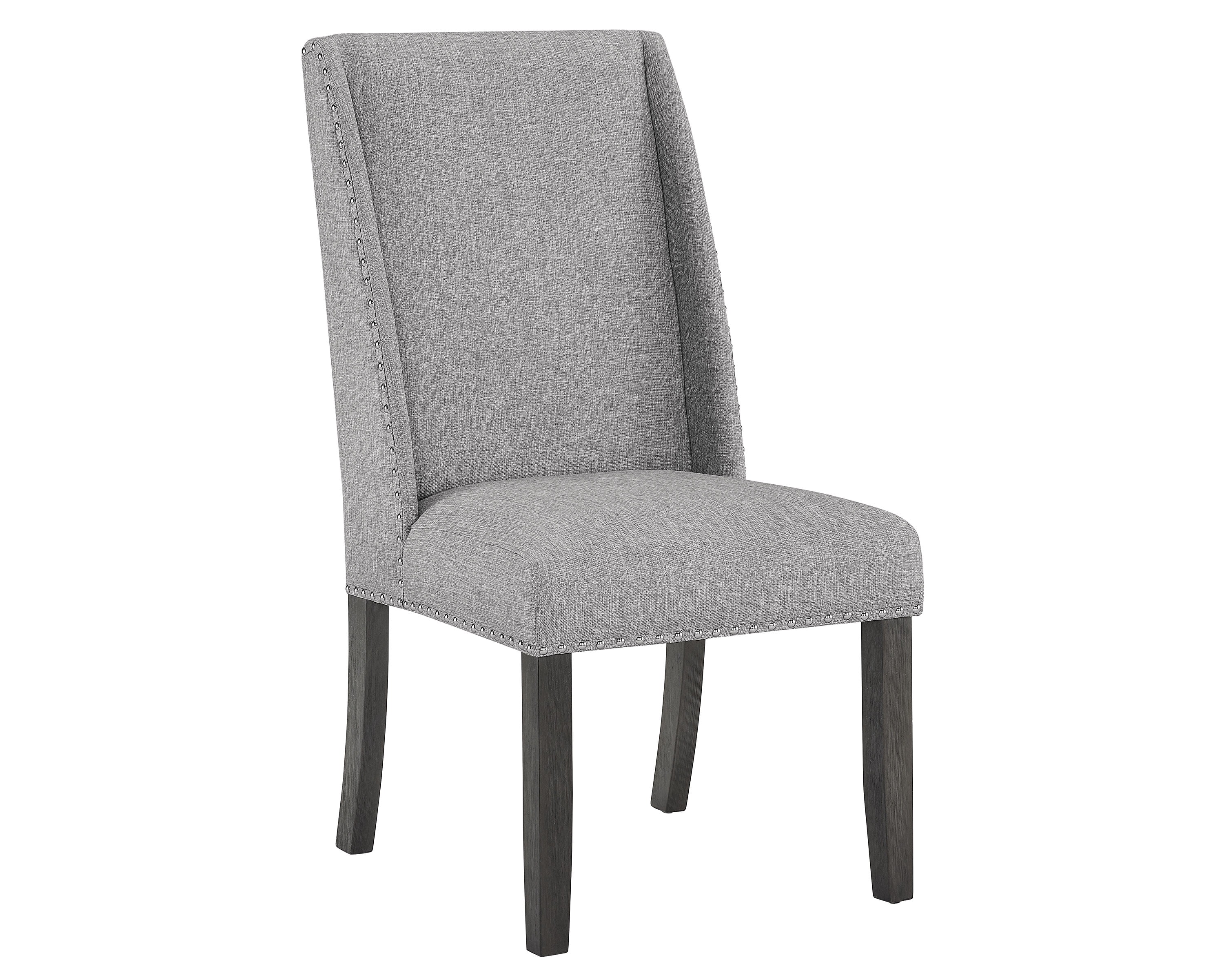 CoSoTower Modern Look 2Pc Gray Finish Side Chair Fabric Upholstered ...