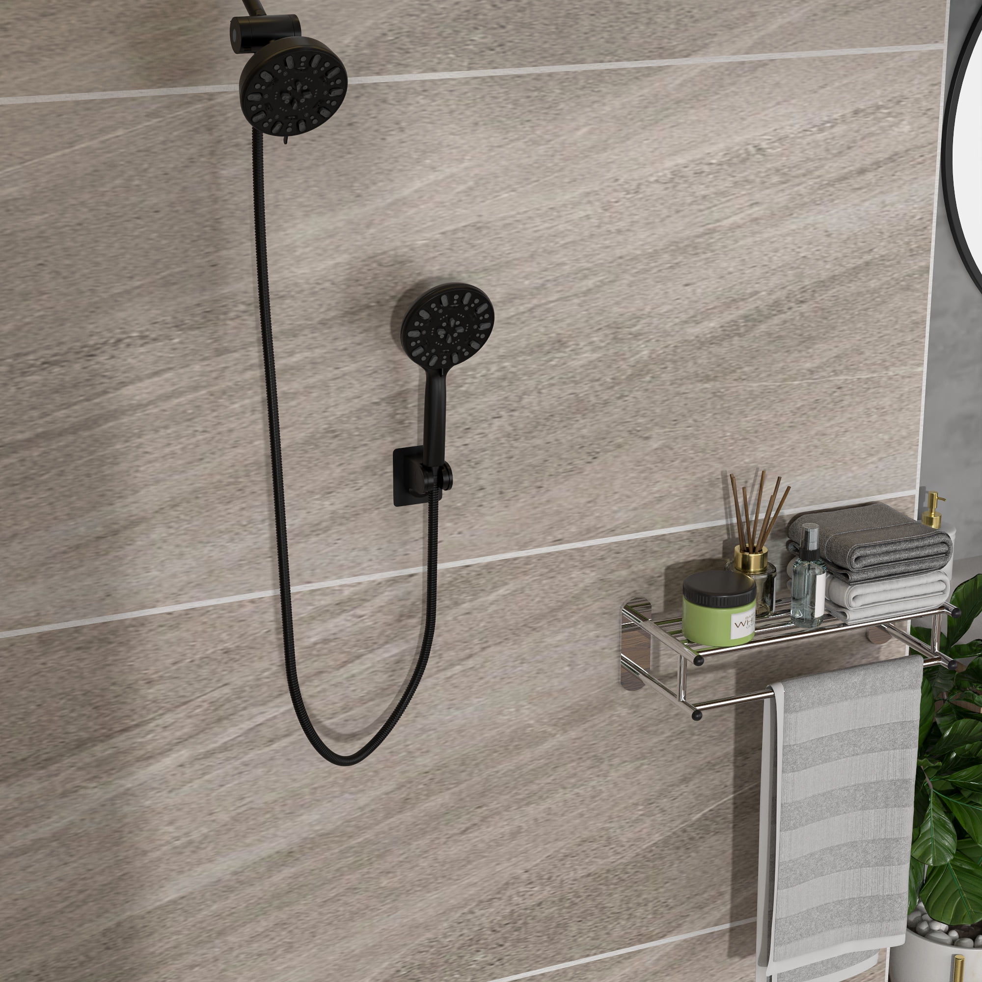 CoSoTower Multi Function Dual Shower Head - Shower System with 4.7 ...