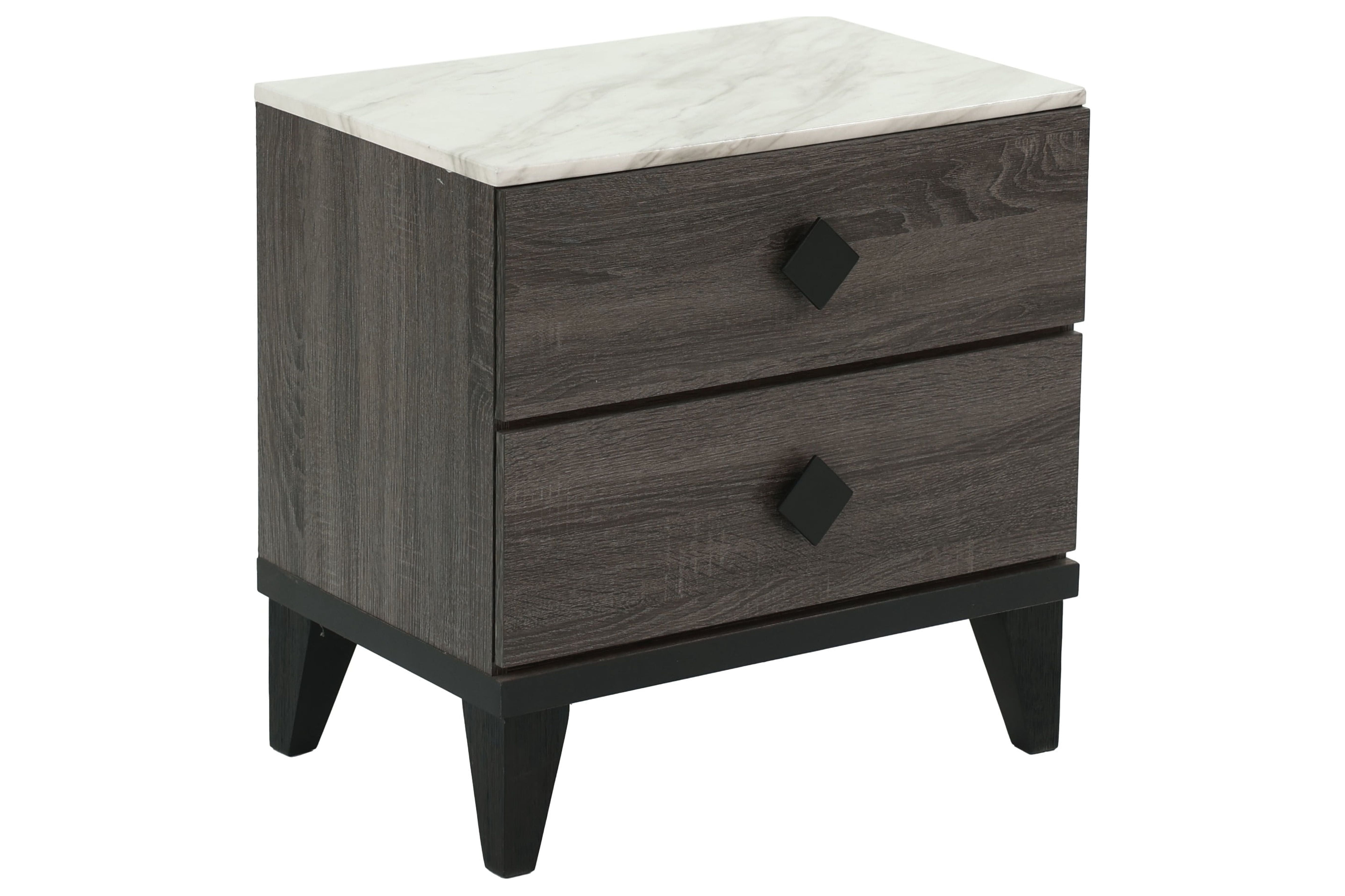 CoSoTower Nightstand in Dark Gray Oak (Rustic Accents) - Walmart.com
