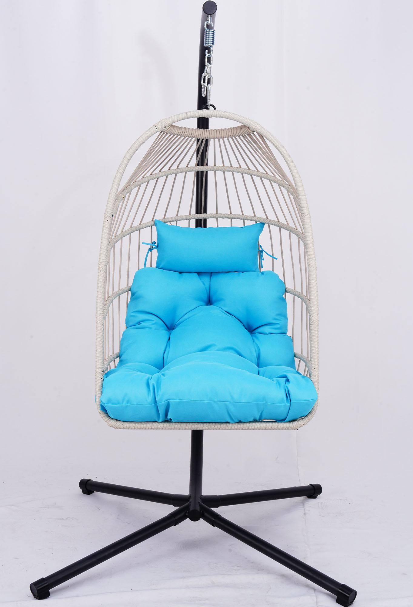 CoSoTower Outdoor Egg Hanging Chair with Stand, Patio Wicker Swing Egg ...