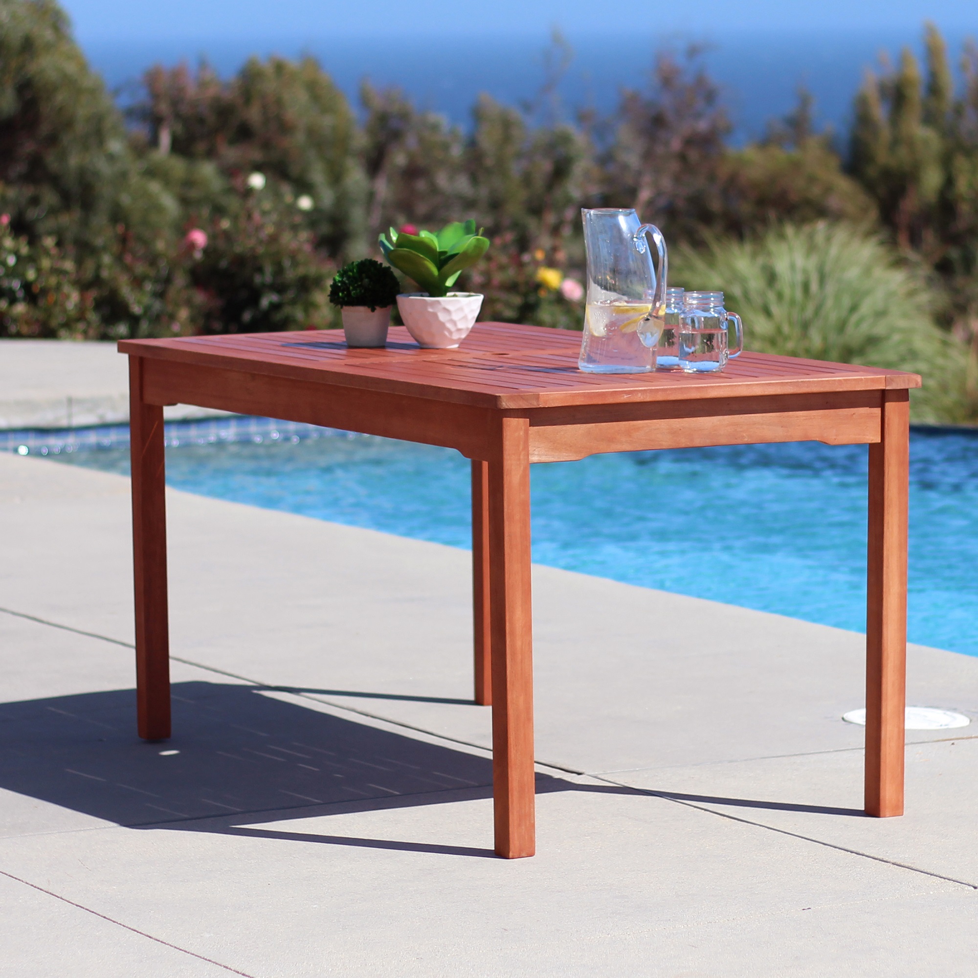 CoSoTower Outdoor Rectangular Patio Dining Table - Walmart.com
