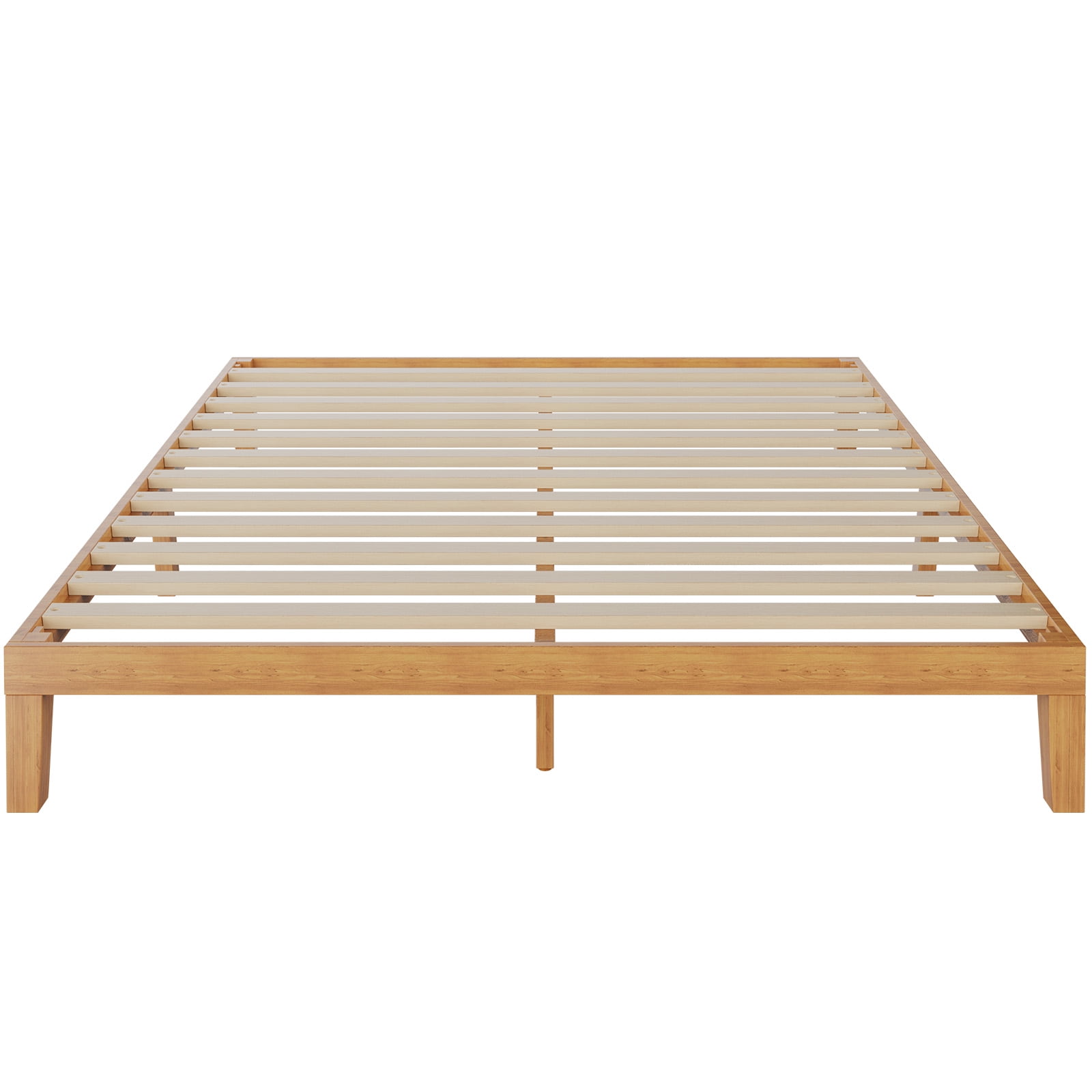 CoSoTower Queen Size Wood Bed Frame, No Spring Needed, 12In Wooden ...