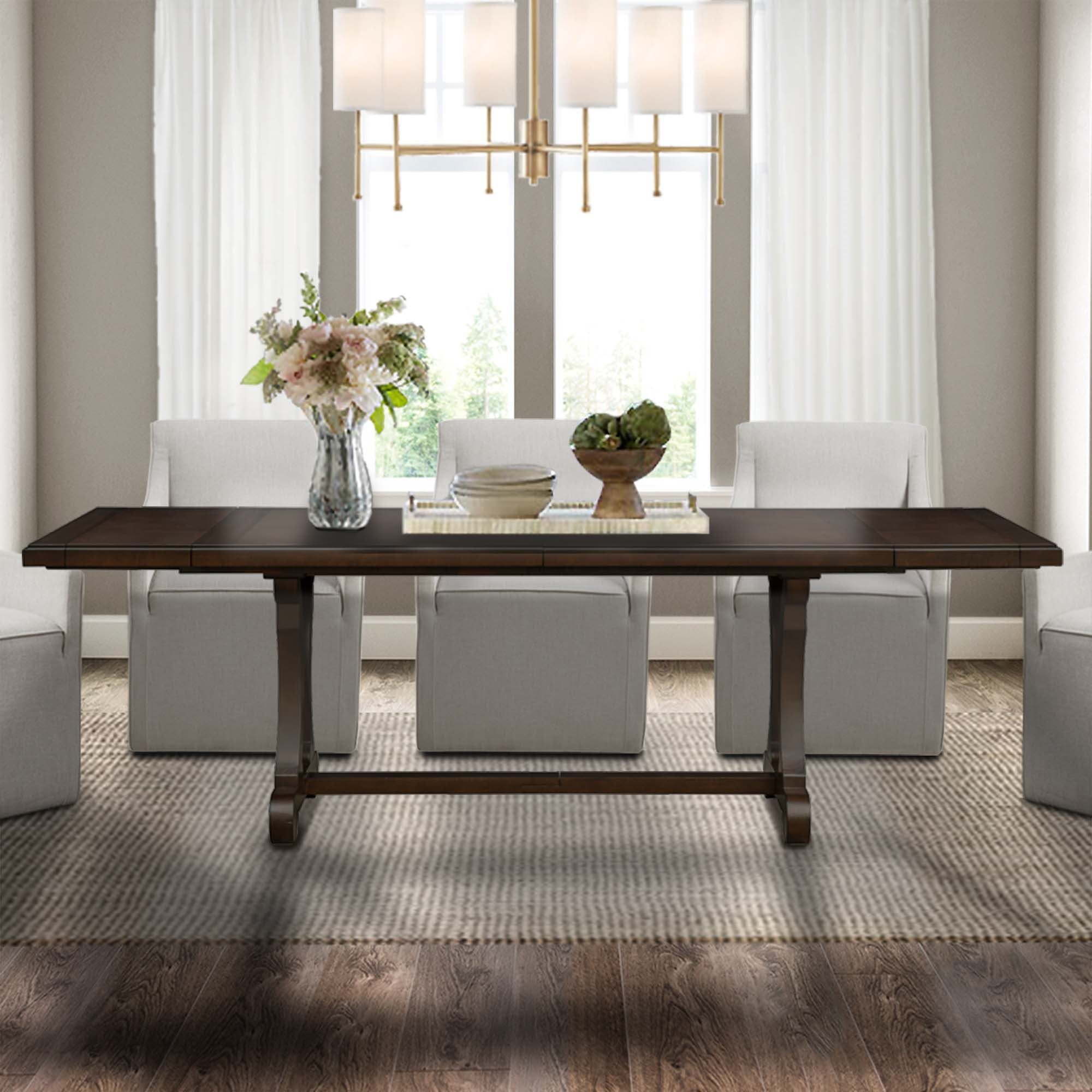 CoSoTower Rectangle Extension Dining Table - Walmart.com