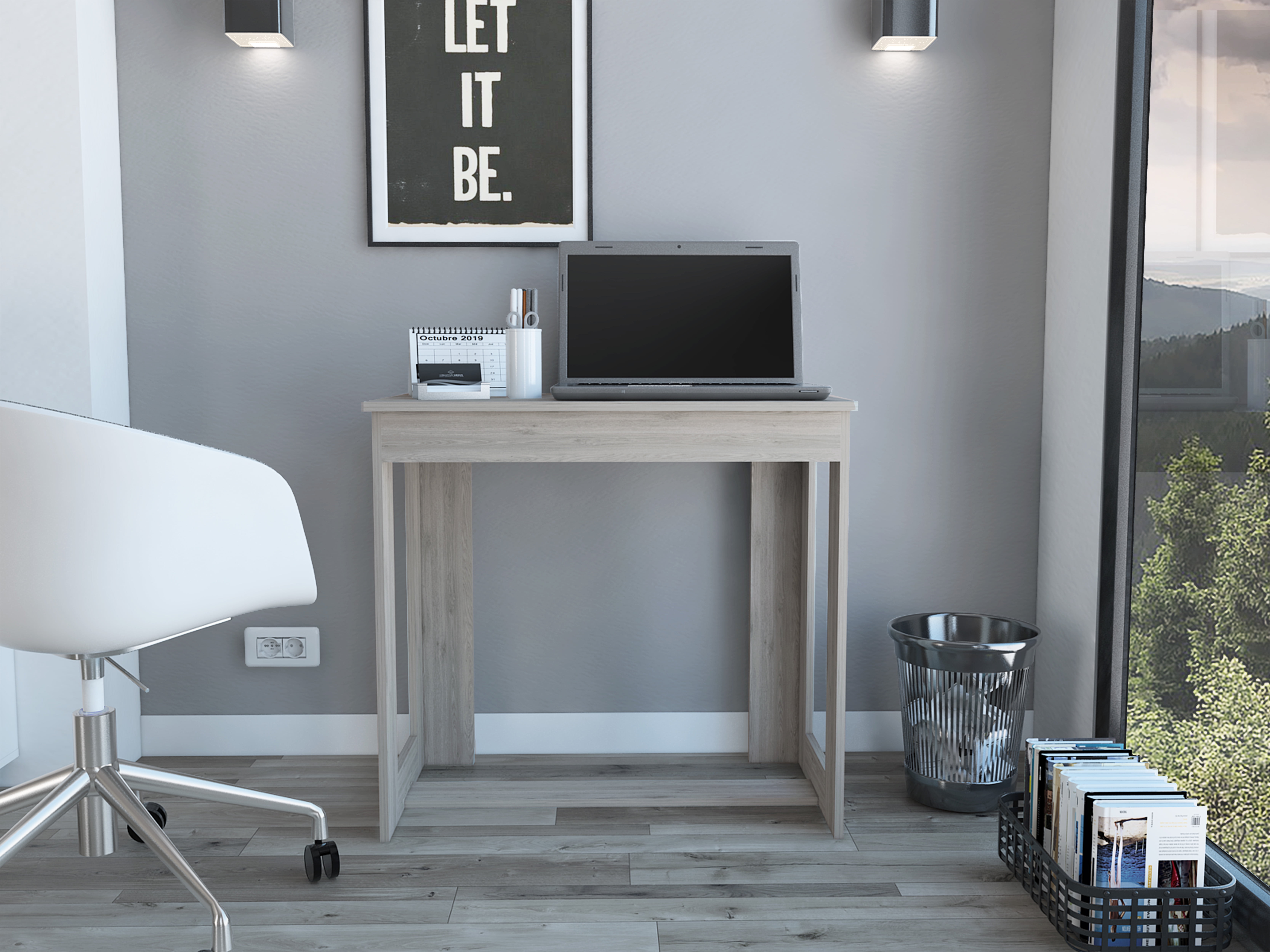 CoSoTower Rectangle Writing Desk Light Grey - Walmart.com