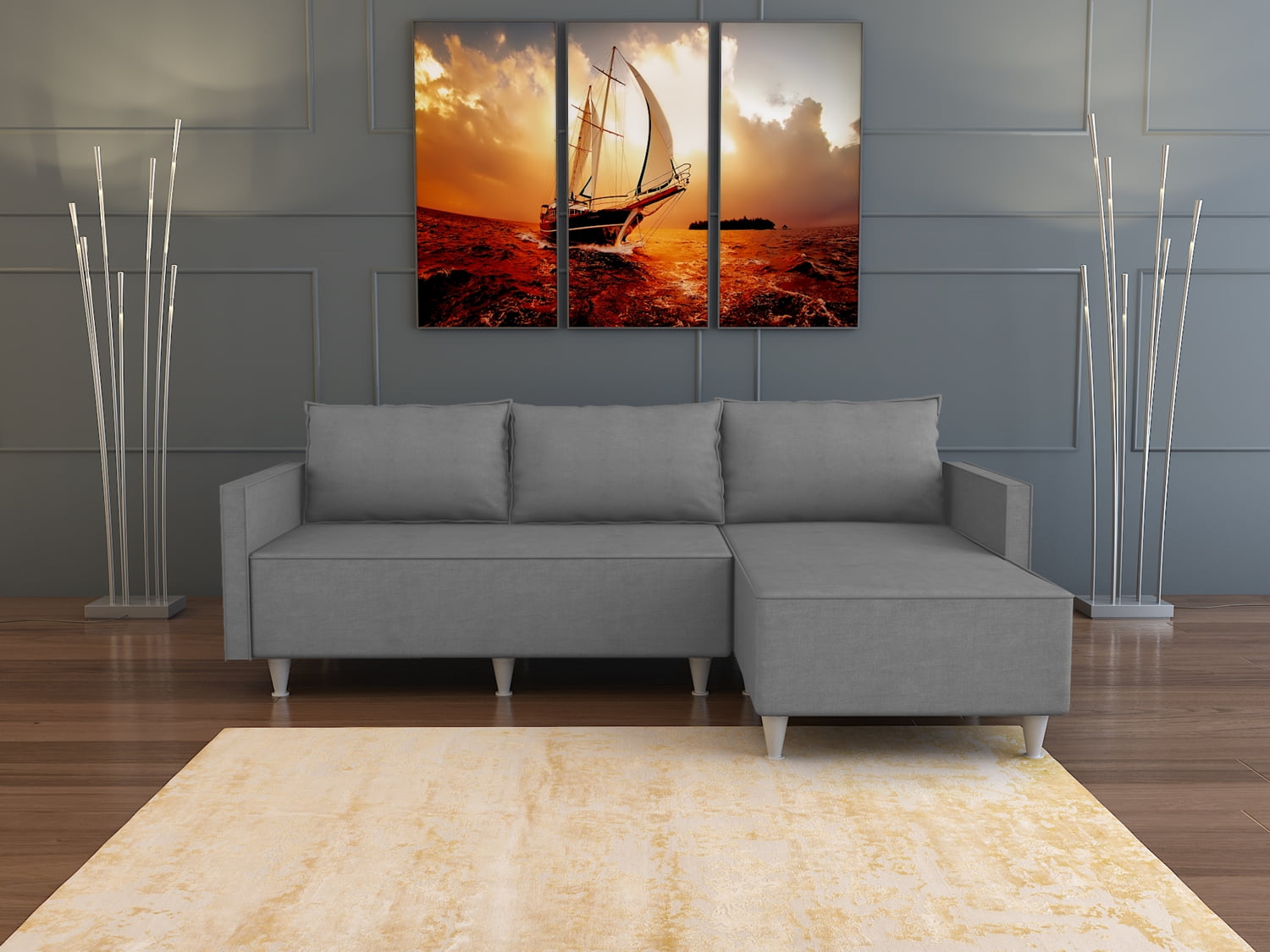 CoSoTower Reversible L-Shaped Sectional Sofa - Modern Living Room Couch ...