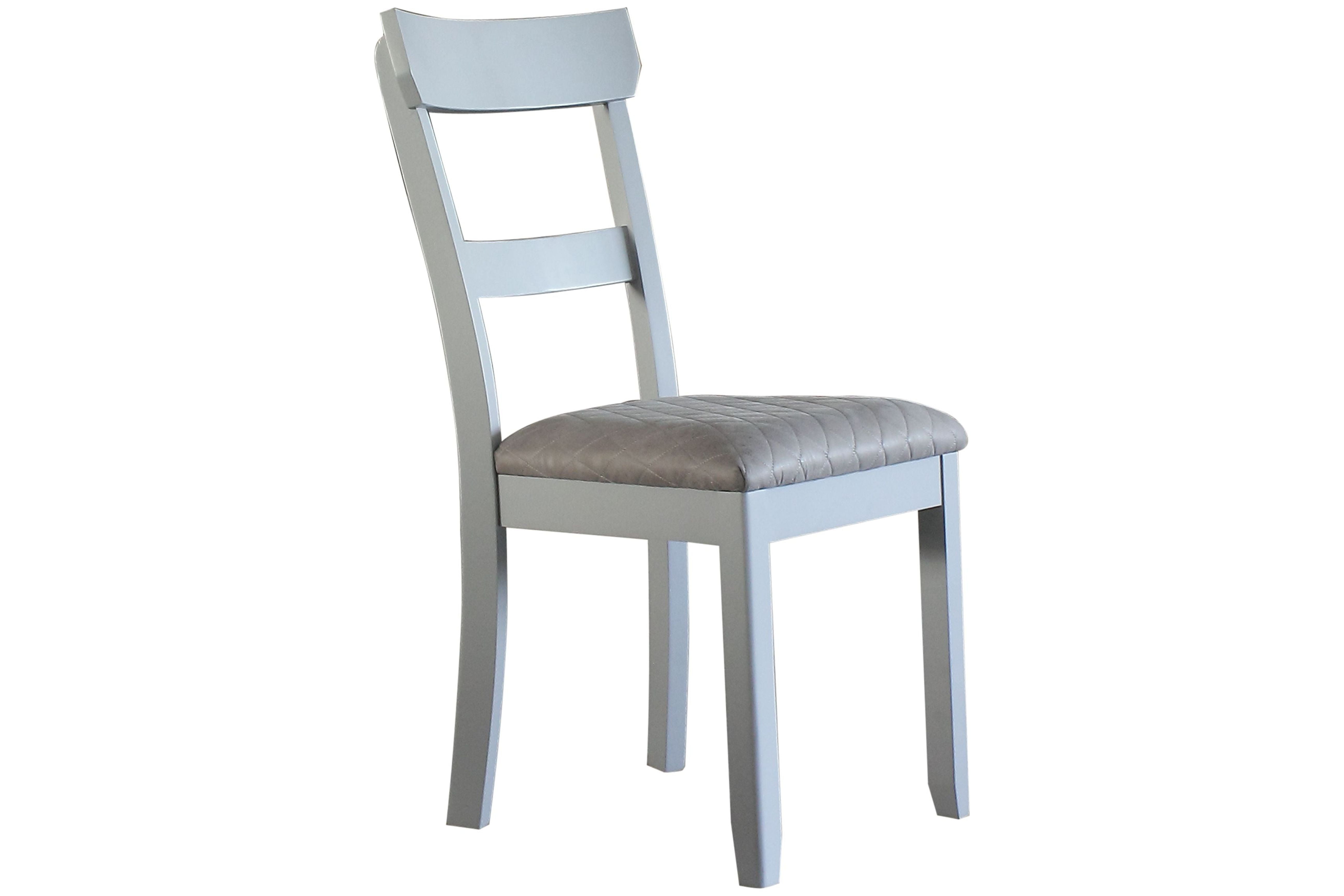 CoSoTower Side Chair, Two Tone Gray Fabric & Pearl Gray Finish ...