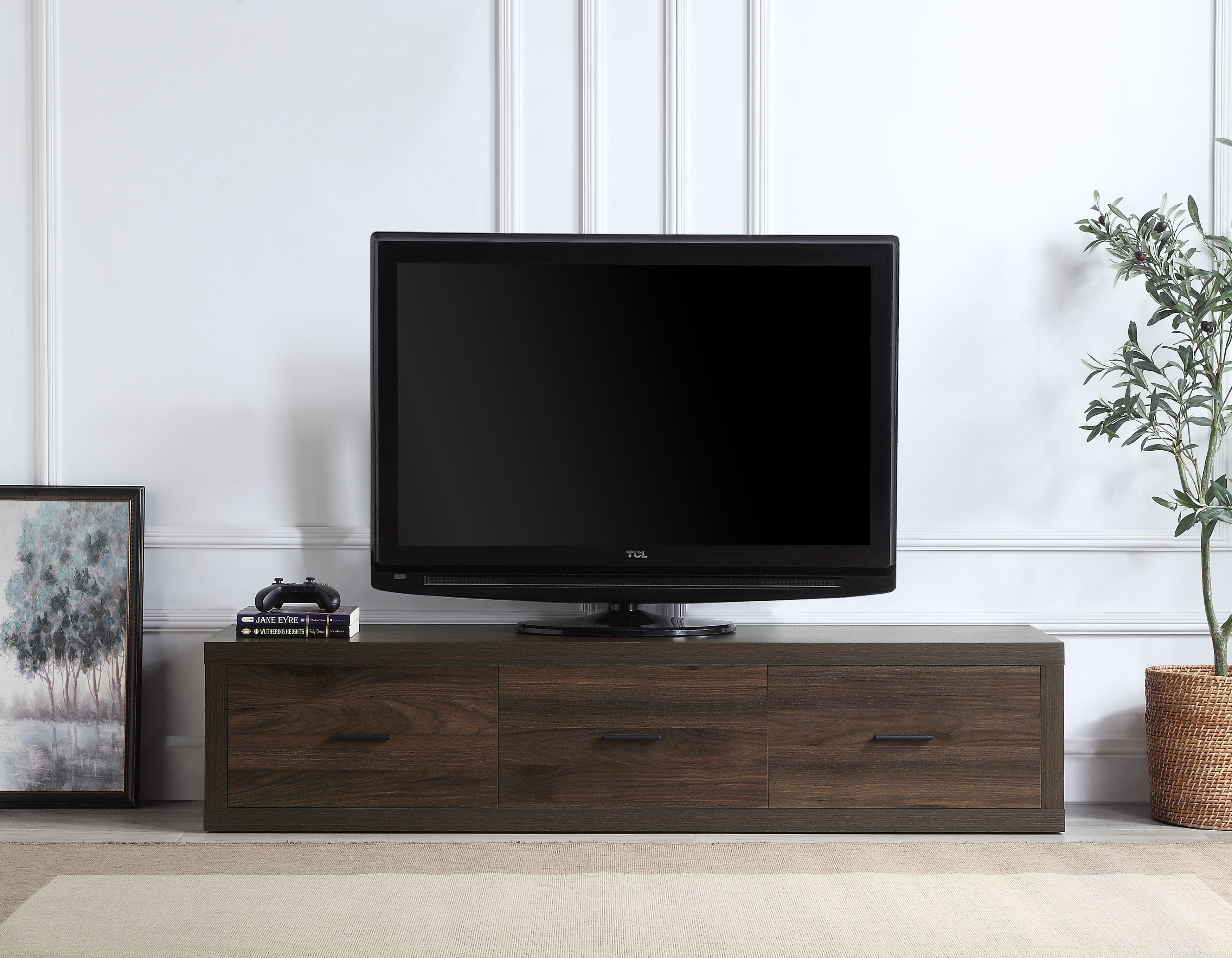 CoSoTower TV Stand, Walnut Finish Lv00444 - Walmart.com