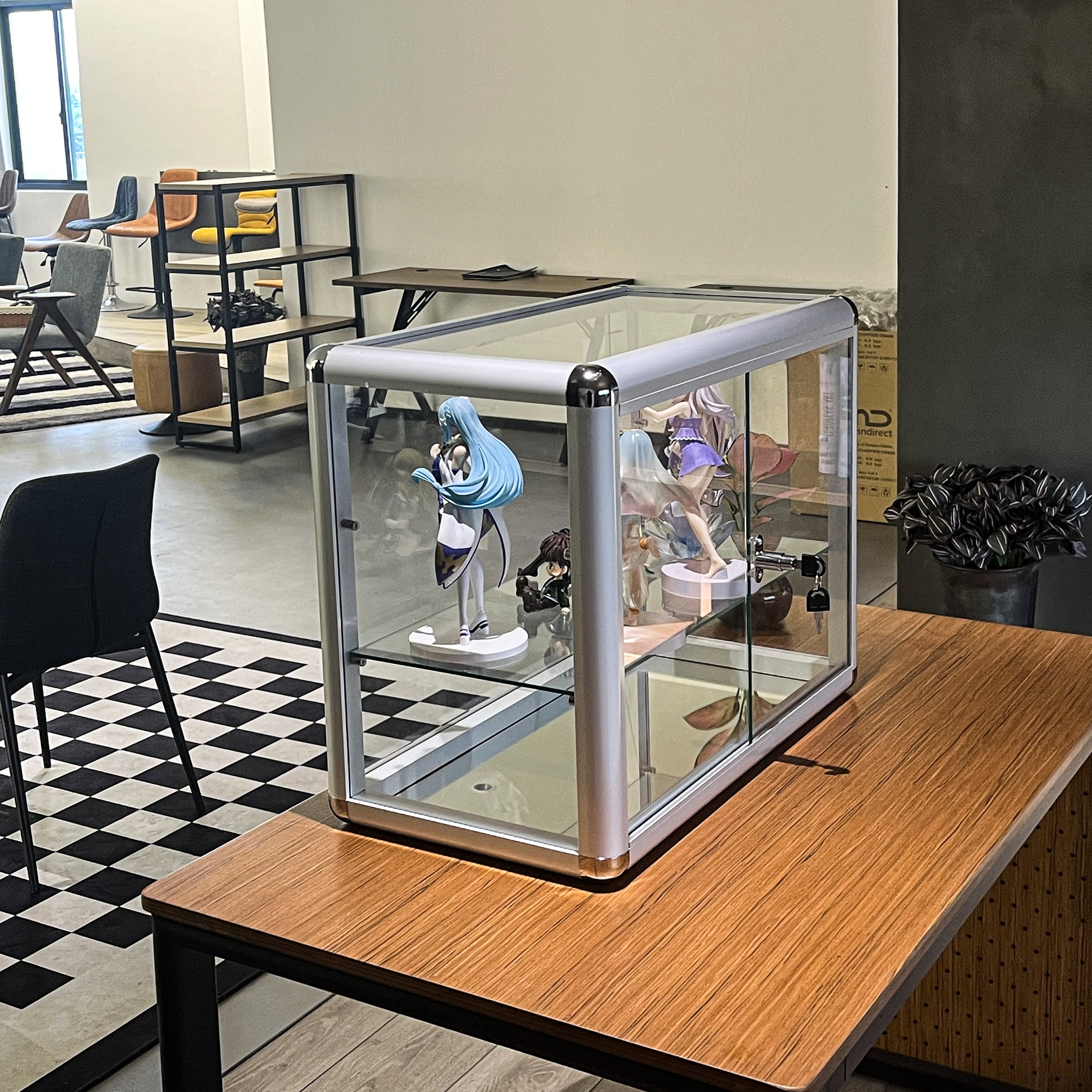 CoSoTower Tempered Glass Counter Top Display Showcase with Sliding ...