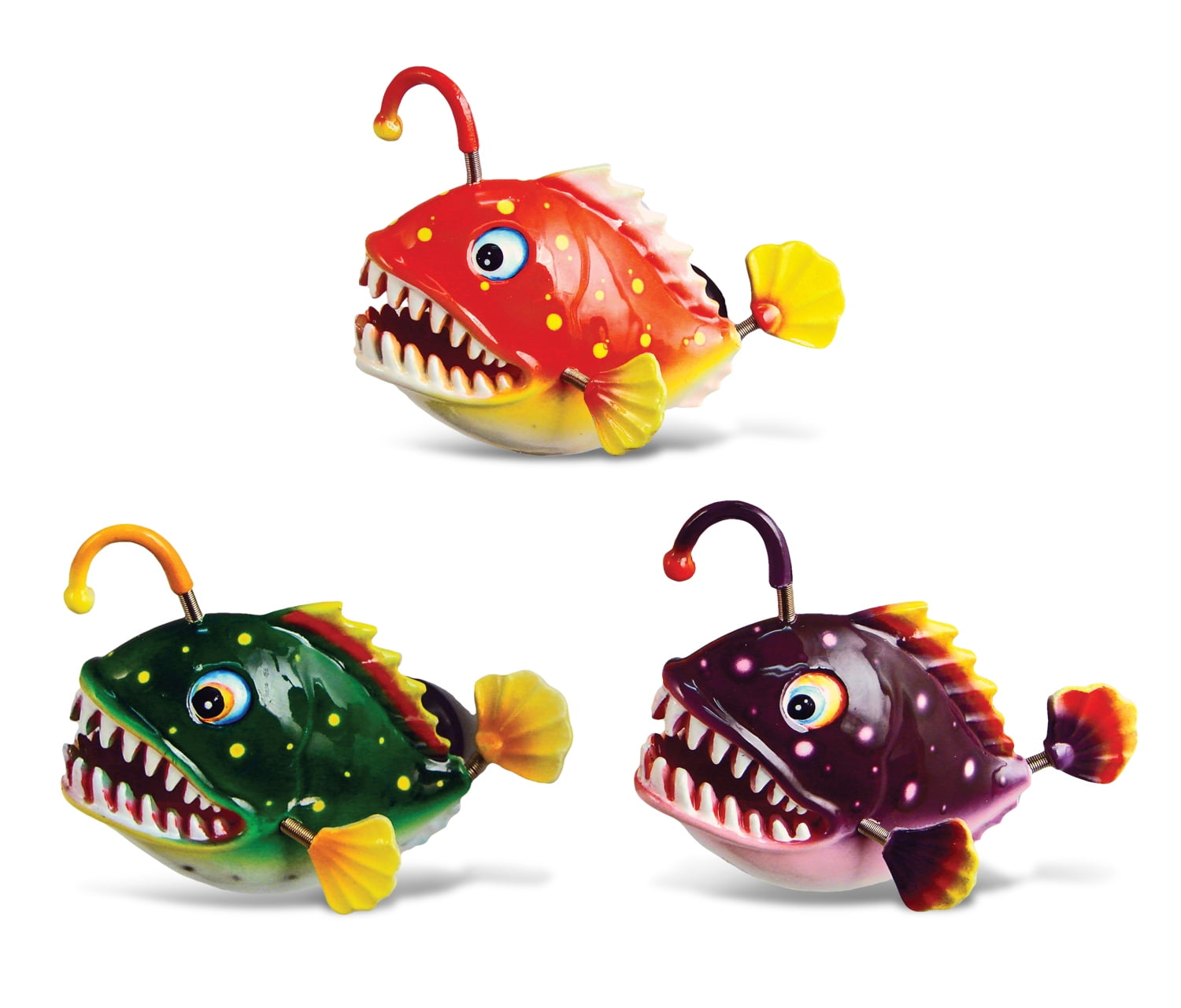 CoTa Global Anglerfish Refrigerator Bobble Magnets Set of 3 - Assorted ...