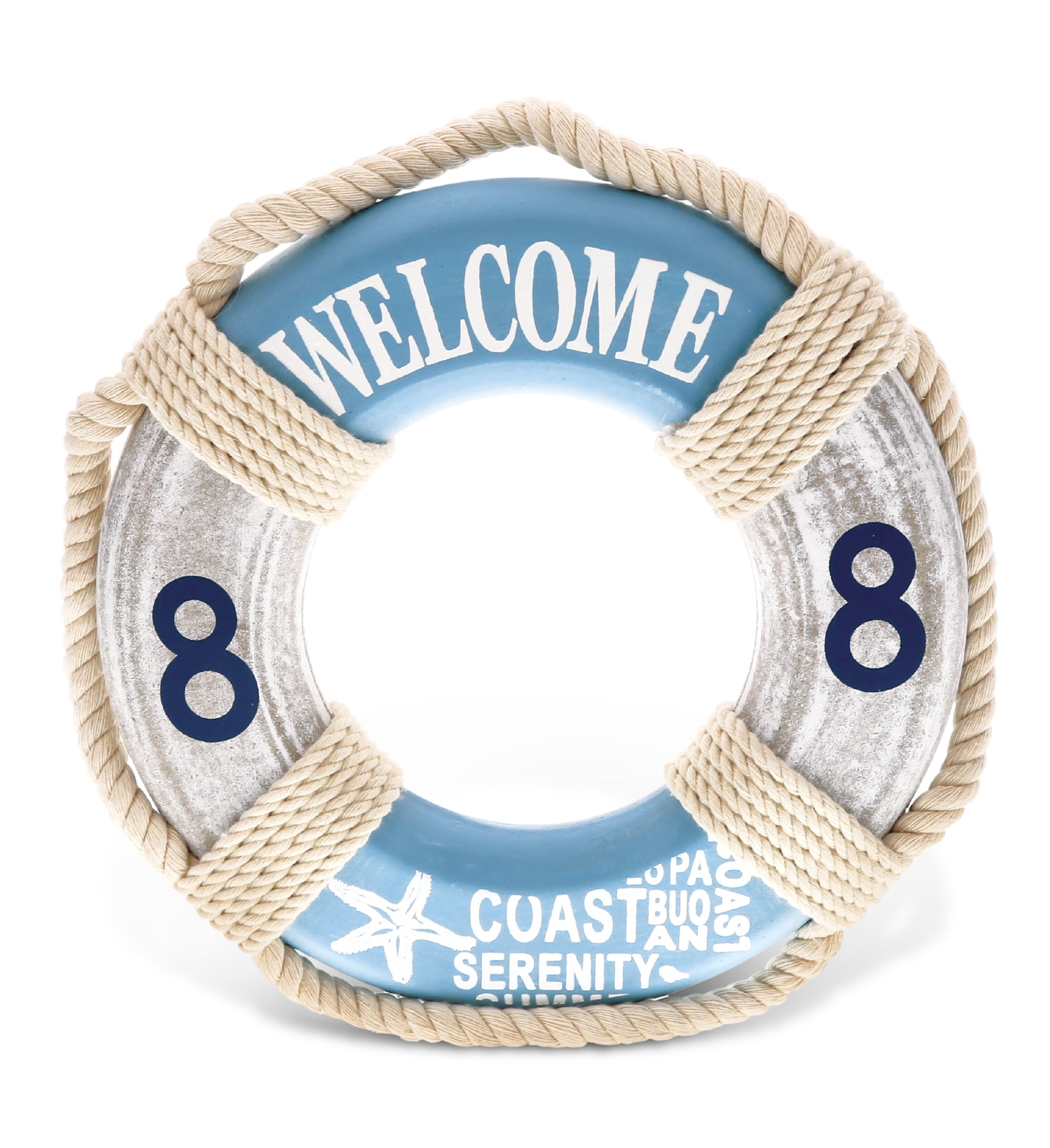 CoTa Global Aqua Sky Life Ring Welcome Nautical Decor Sign - Nautical ...