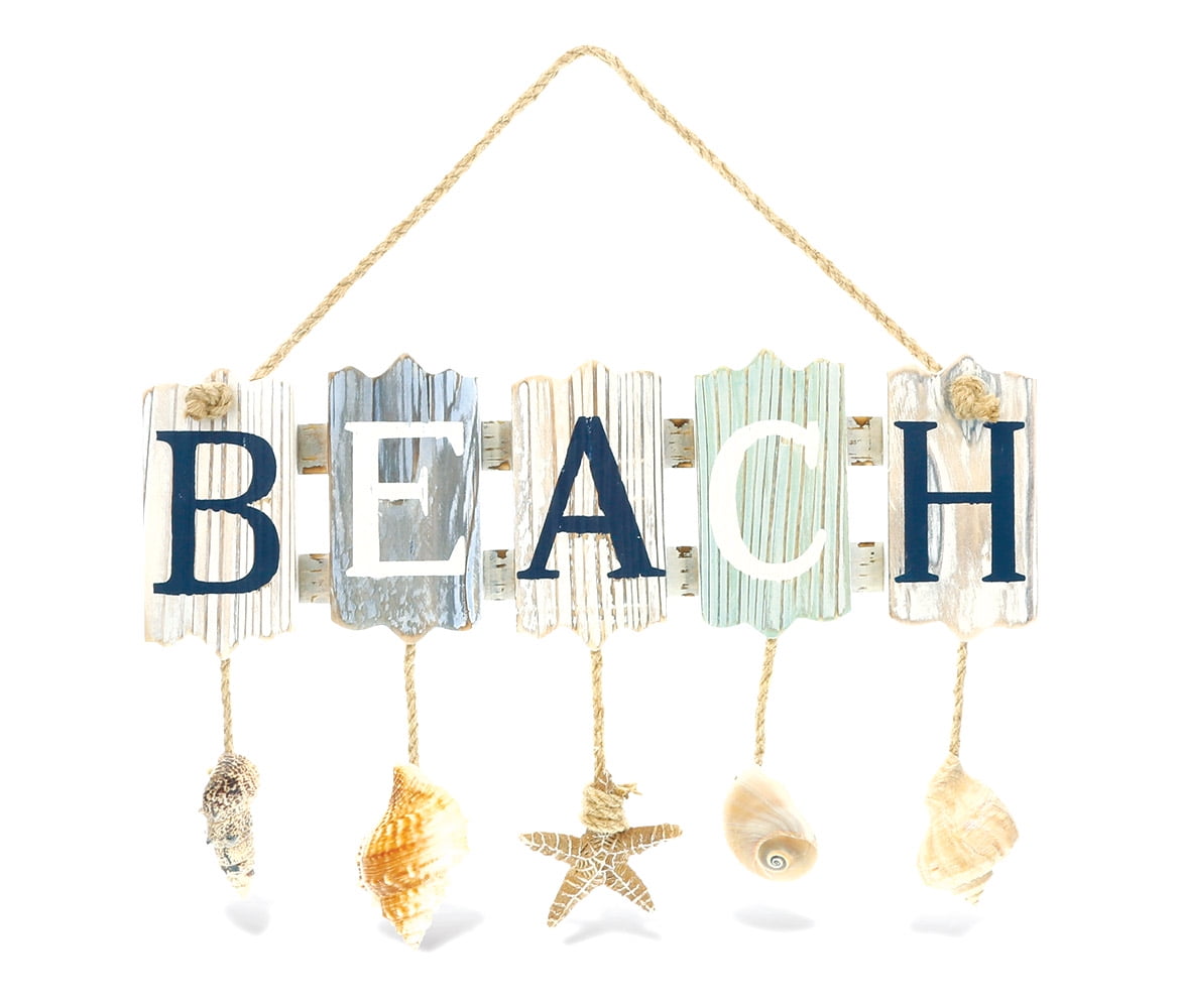 CoTa Global Aquarius Beach Shells Sign Nautical Wall Accent- Nautical ...