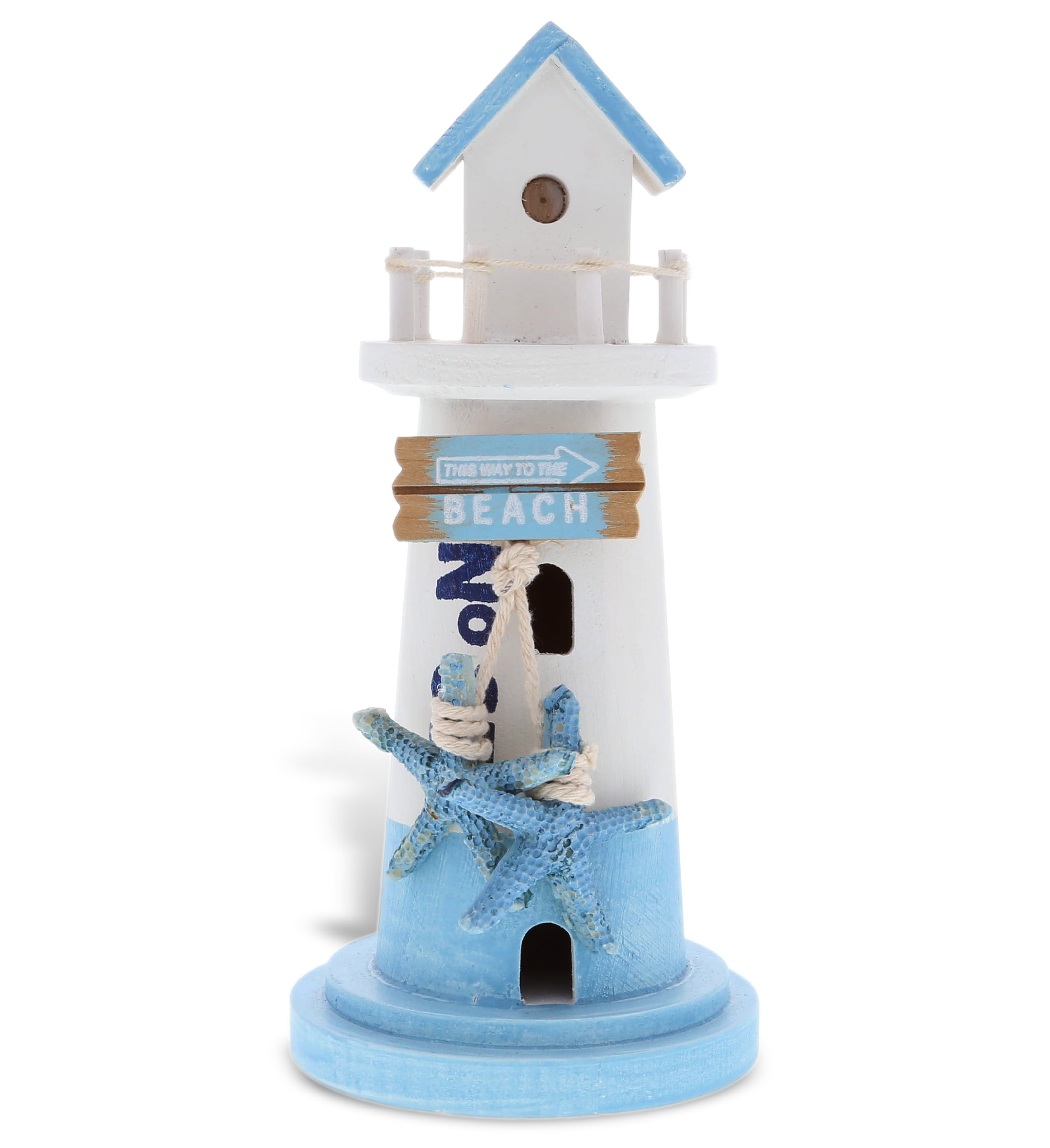 CoTa Global Blue Mist Lighthouse Decor - Handmade and Crafted Wooden ...