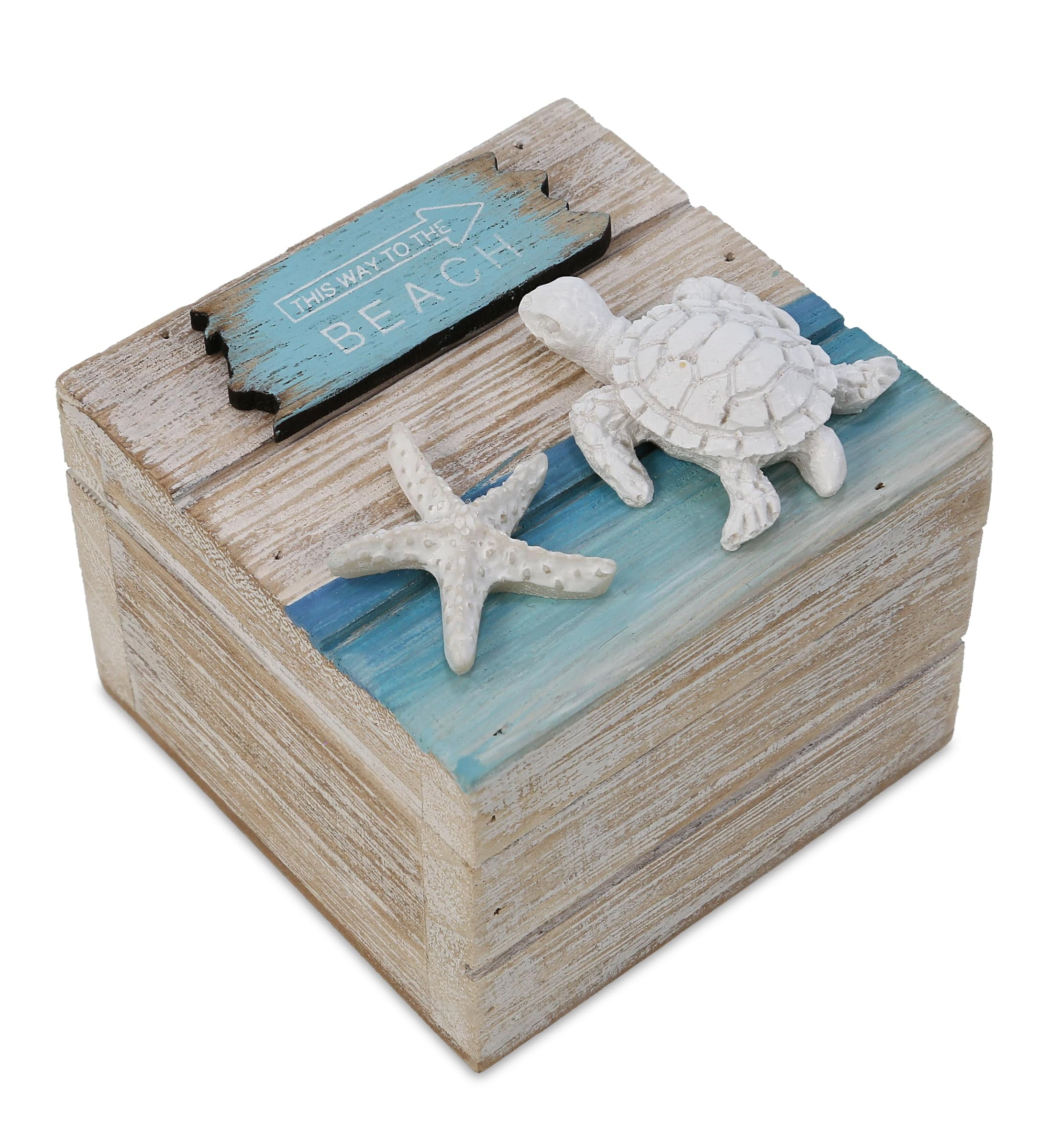 CoTa Global Blue Wave Small Jewelry Box - Handcrafted Nautical Keepsake ...
