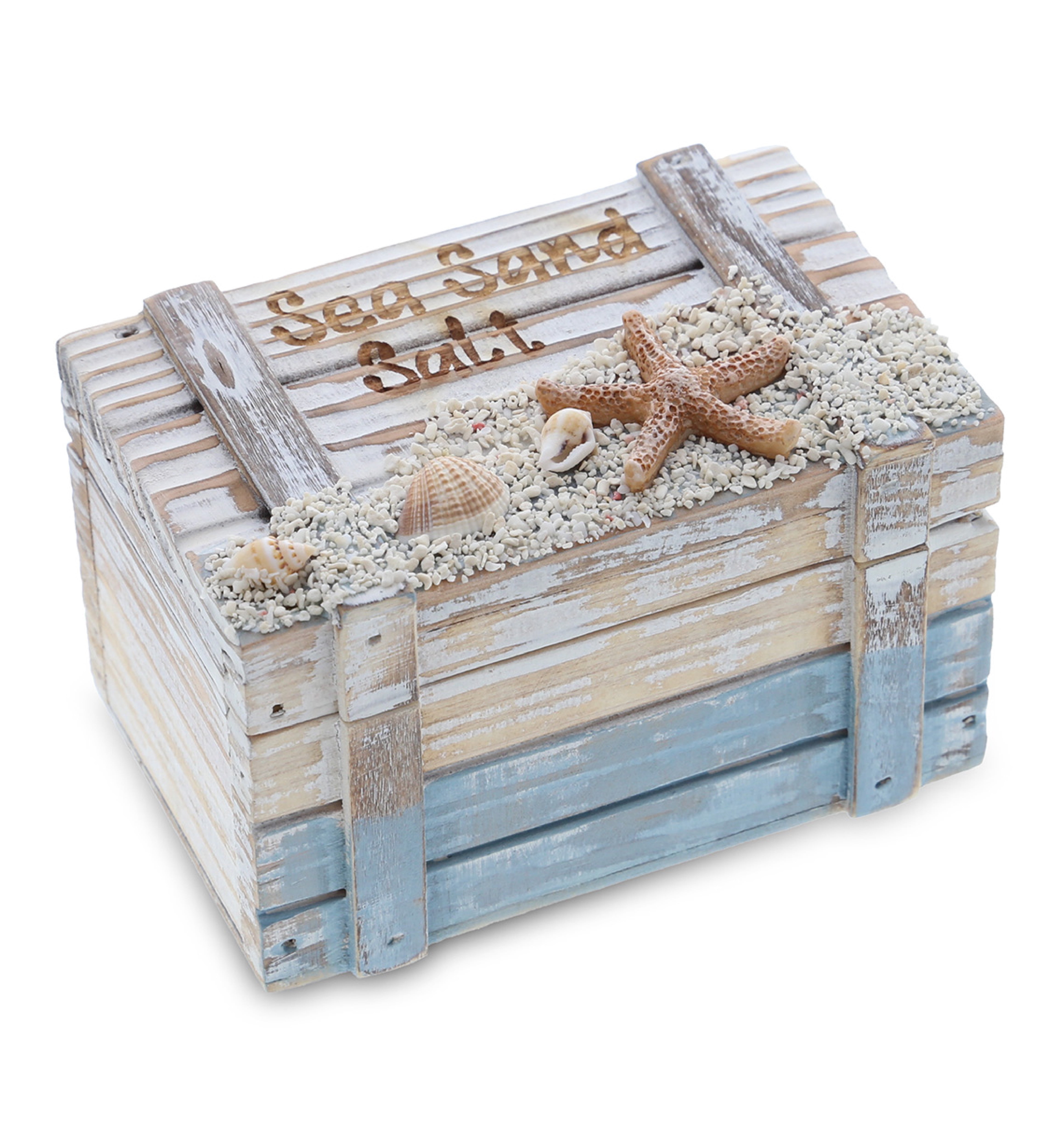 CoTa Global Coastal Wooden Trinket Box - Handcrafted Nautical Keepsake ...