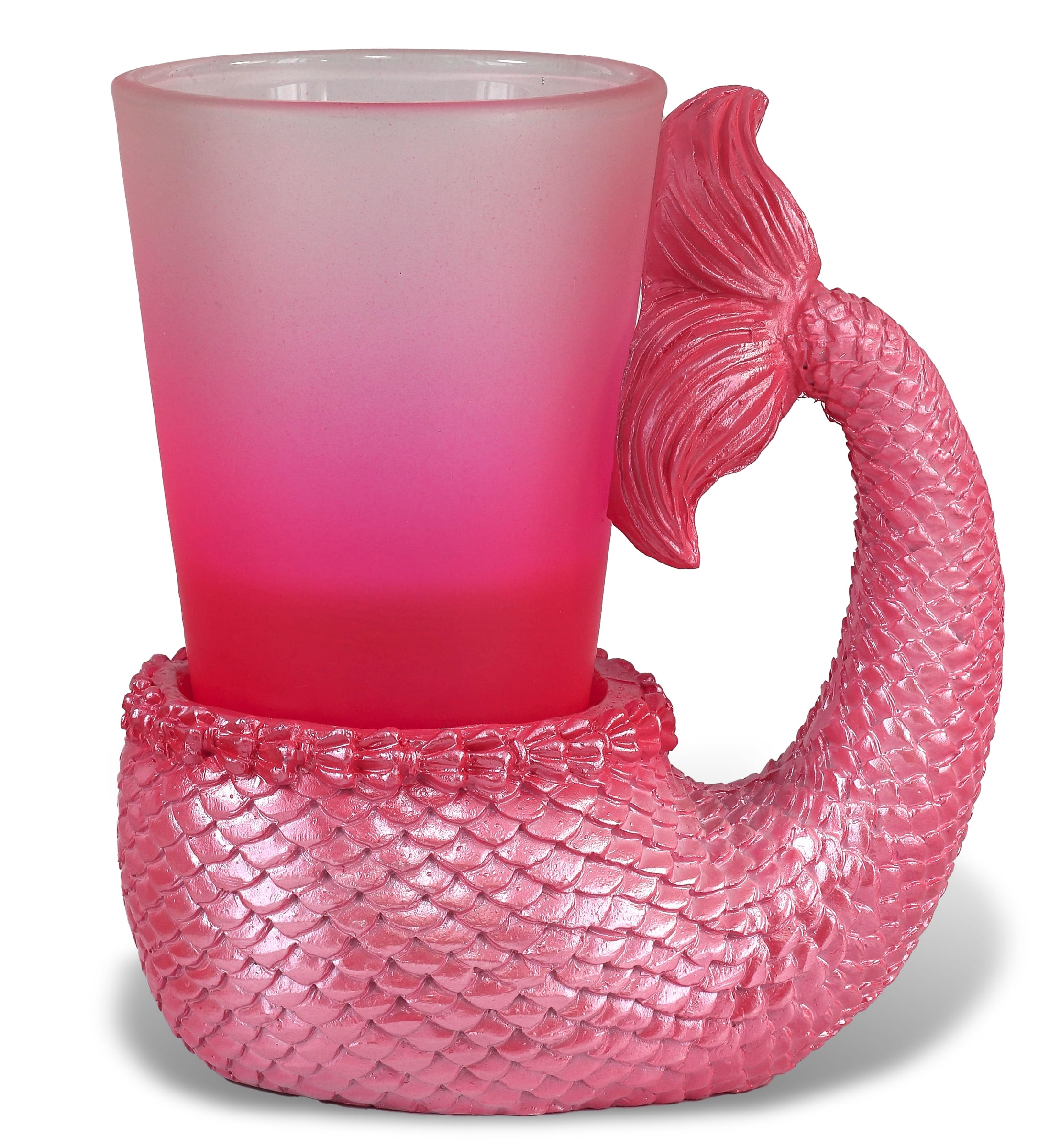 CoTa Global Cool Pink Mermaid Tail Shot Glass - Novelty Glassware Home ...