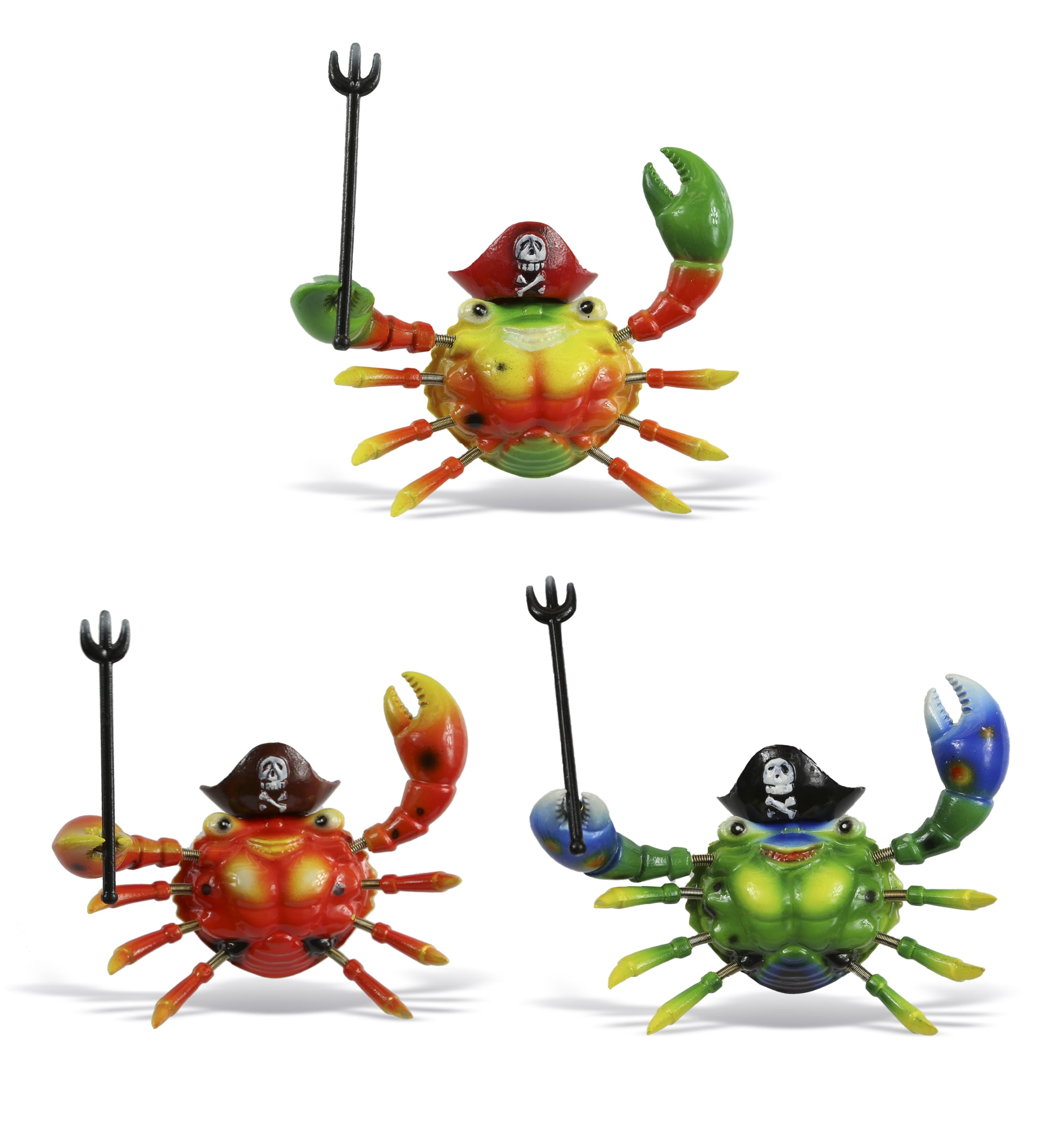 CoTa Global Crab Pirate Refrigerator Bobble Magnets Set of 3 - Assorted ...