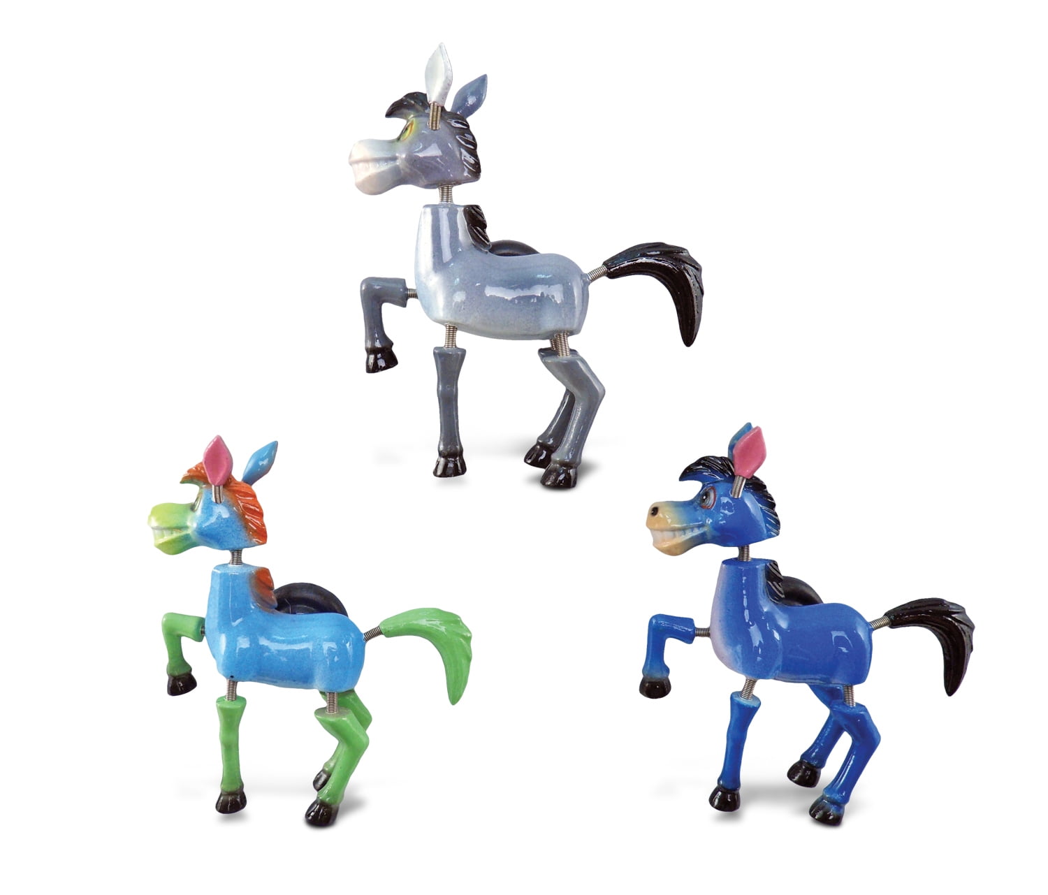CoTa Global Donkey Refrigerator Bobble Magnets Set of 3 - Assorted ...
