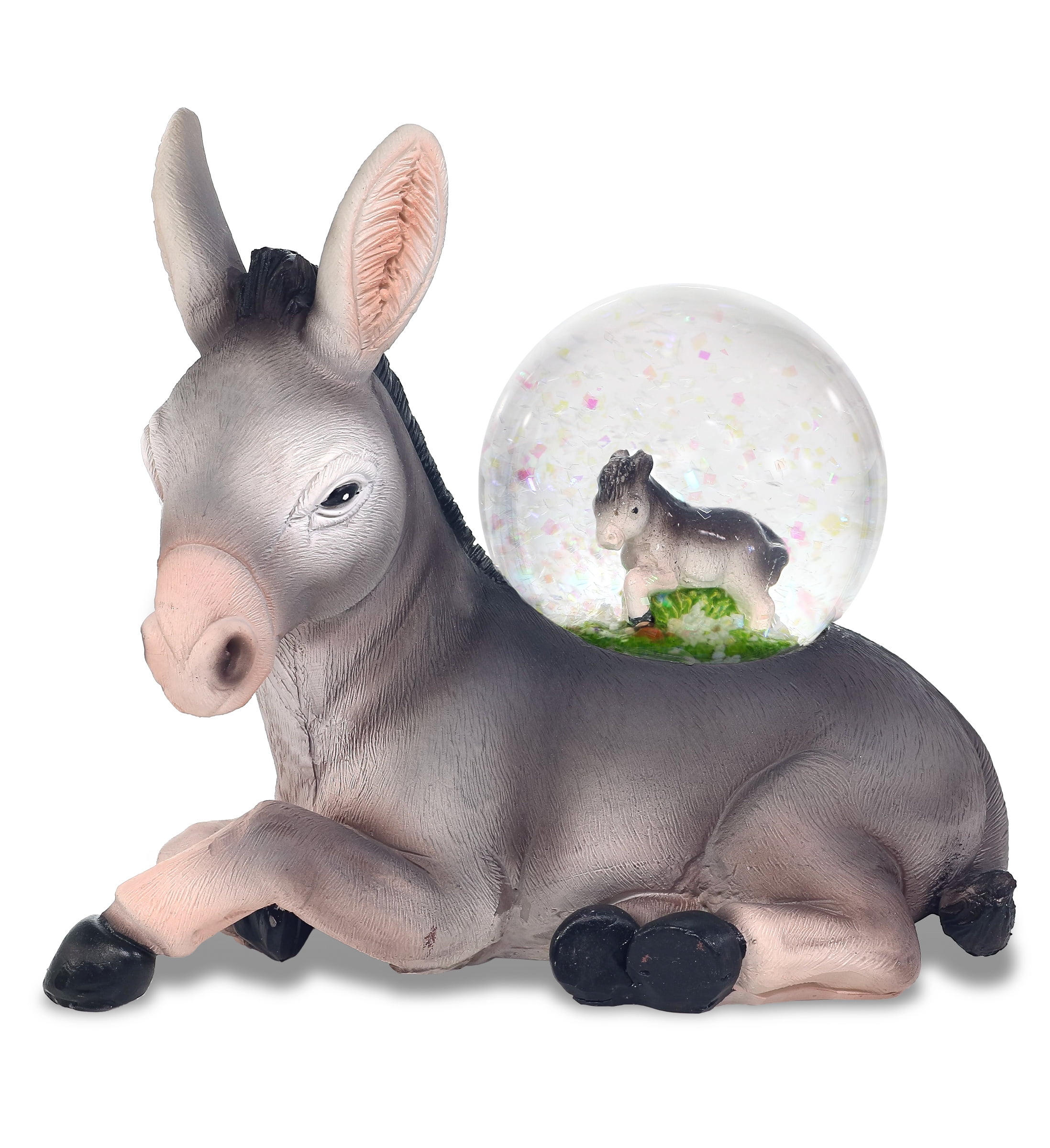 CoTa Global Donkey Snow Globe Decor - Beautiful Pink Sparkle Snow ...
