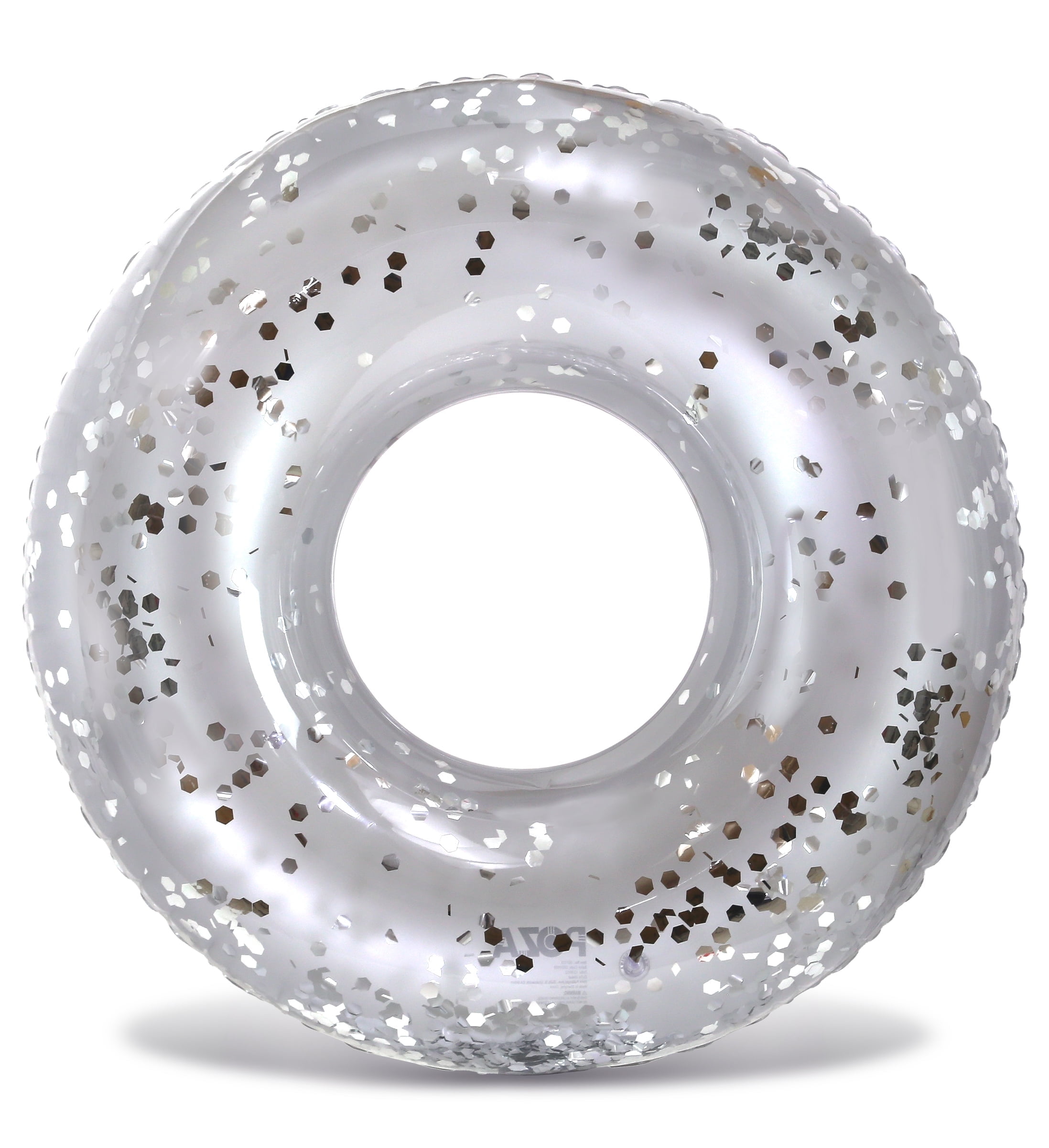 CoTa Global Large Round Inflatable Silver Pool Tube - Fun Adult Lounger ...