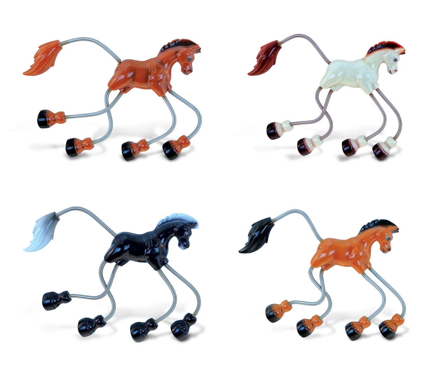 CoTa Global Horse Refrigerator Springy Magnets Set of 4 - Assorted ...