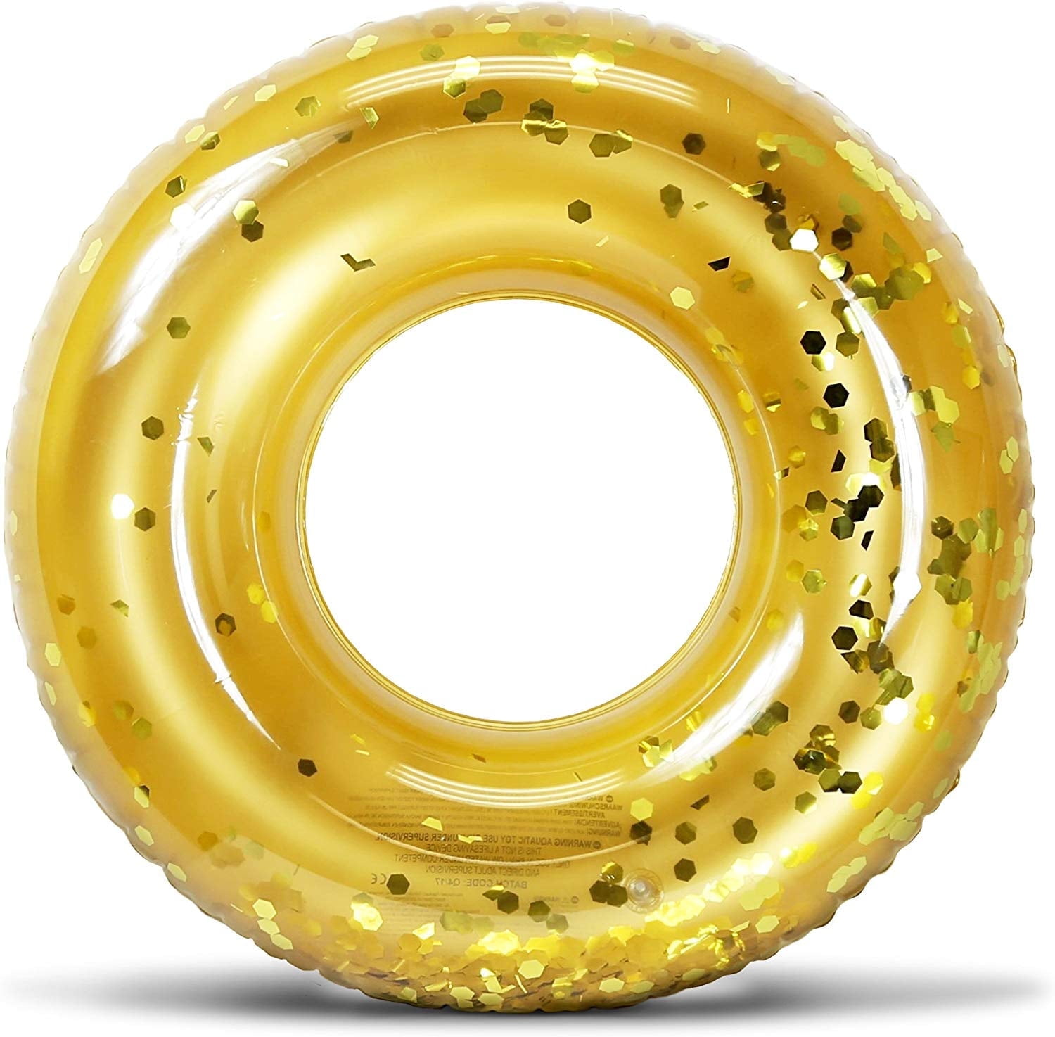CoTa Global Inflatable Gold Pool Float Tube - Premium Sparkly Confetti ...