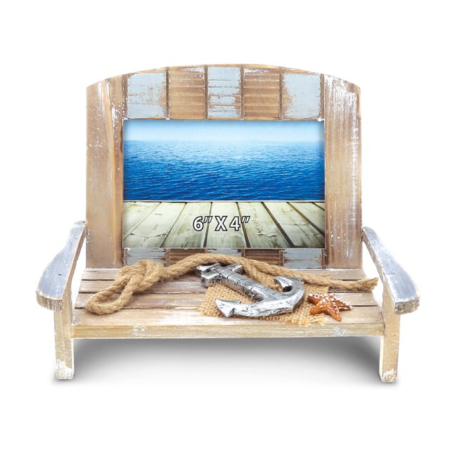 CoTa Global Neptune Beach Chair 6x4 Beach Frame - Distressed Wood Beach ...