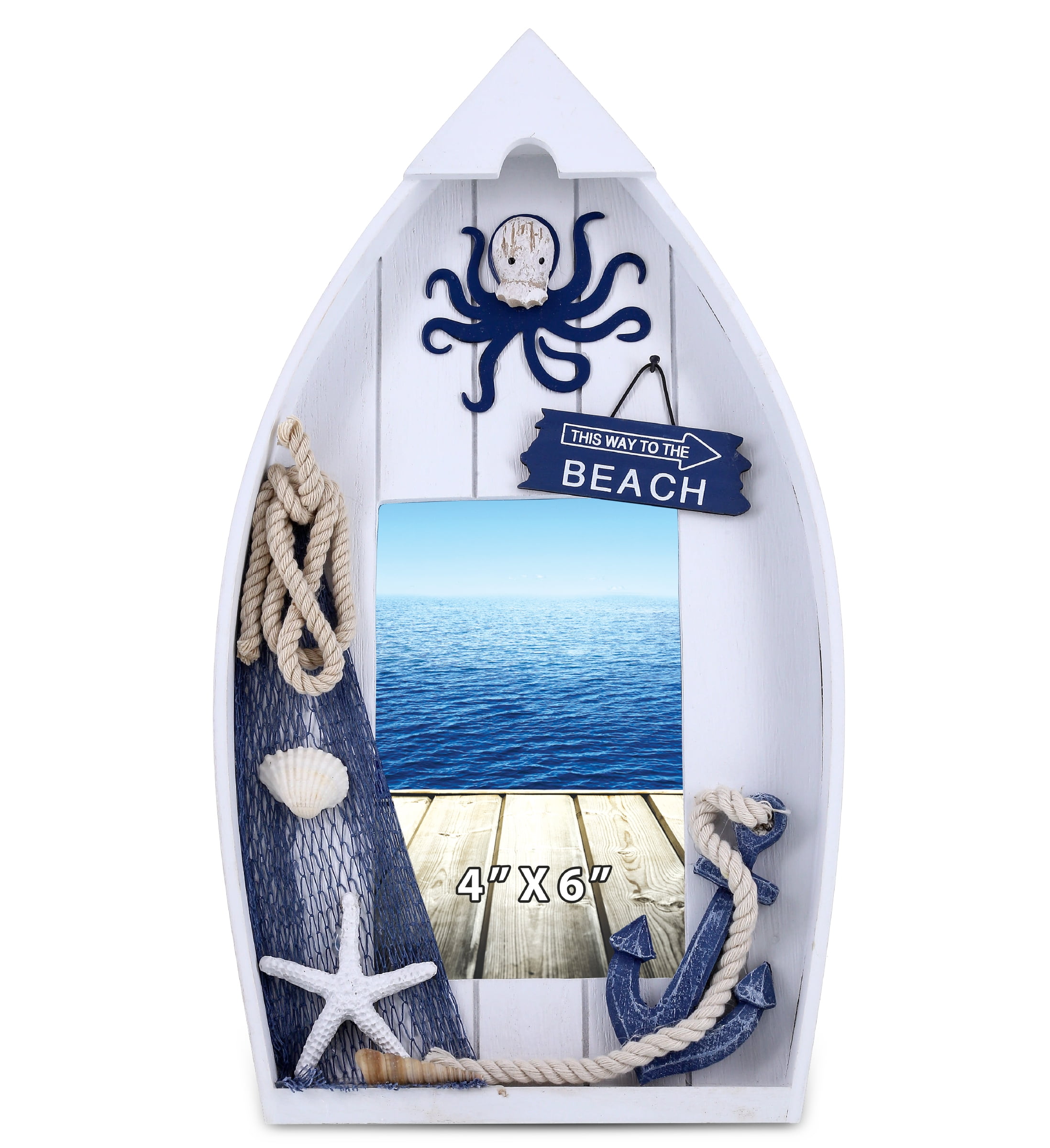 CoTa Global Ocean Blue Octopus Nautical Photo Frame - Handmade and ...