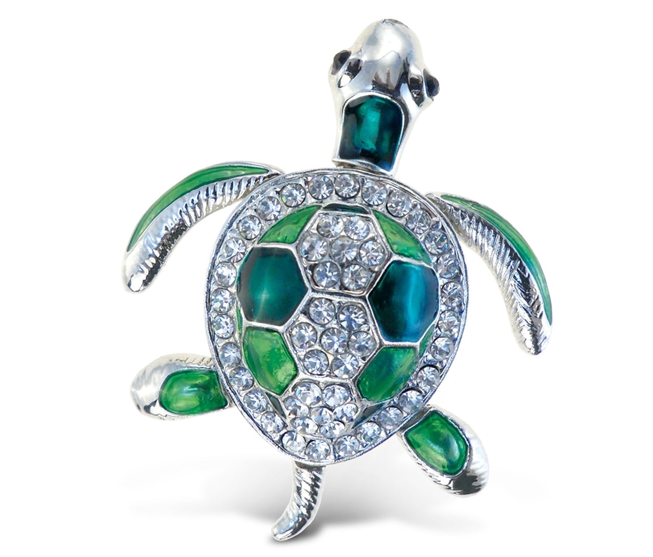 CoTa Global Sea Turtle Fridge Magnet - Elegant Sparkly Green and Silver ...