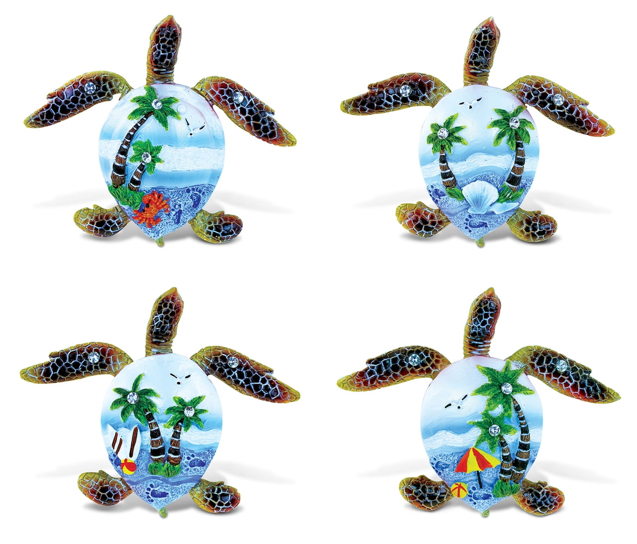 CoTa Global Sea Turtle Refrigerator Blue Sand Magnets Set of 4 ...