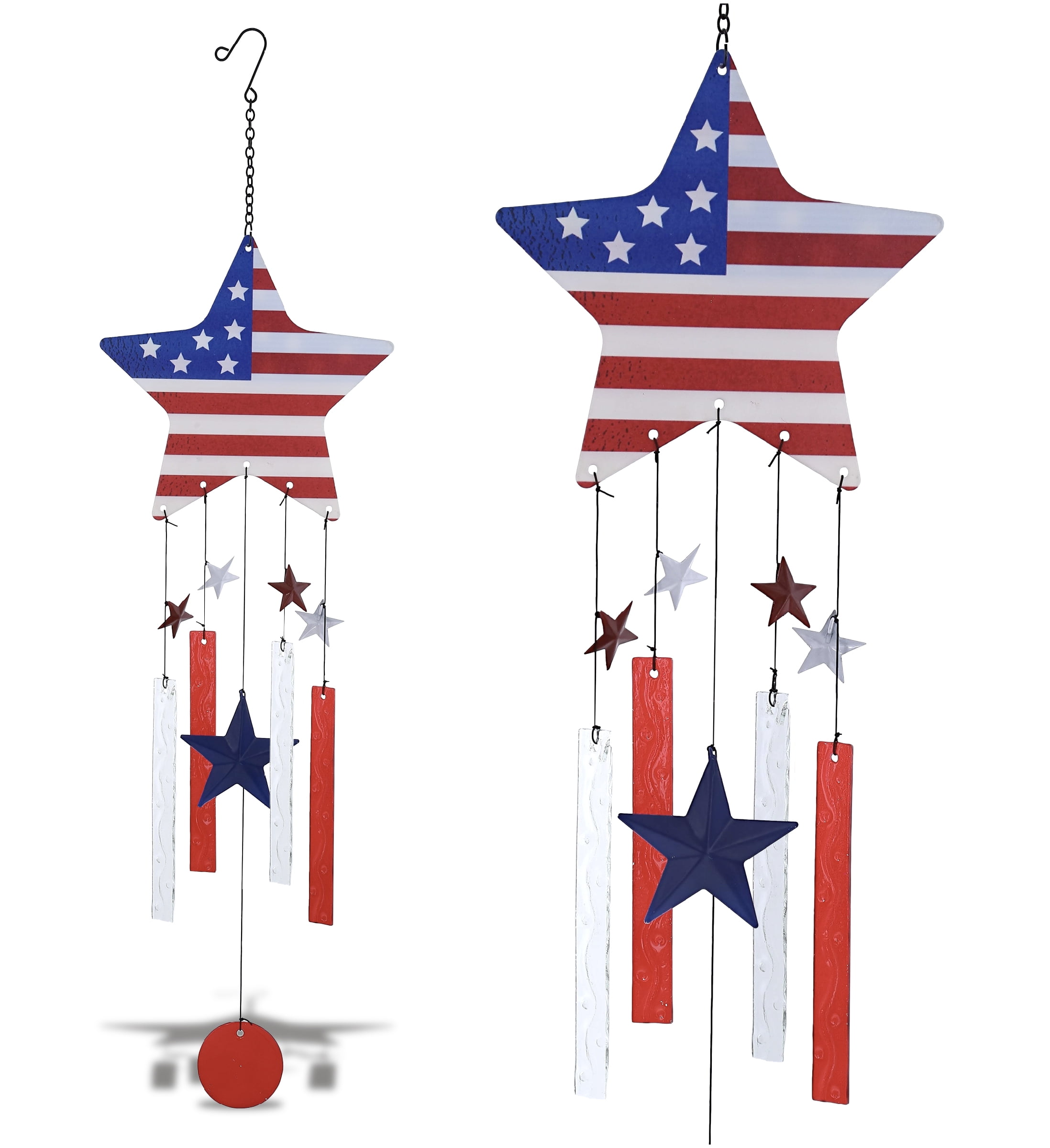CoTa Global USA Flag Star Wind Chime - American Flag Patriotic Indoor ...