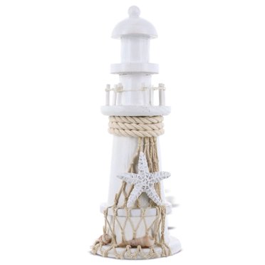 Wooden Lighthouse Nautical Bathroom Decor Lighthouse Figurines ...