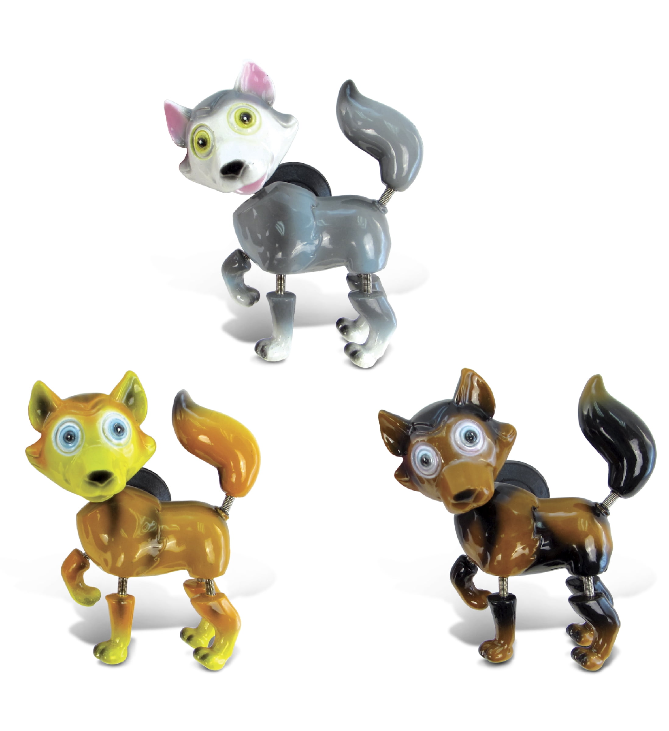 CoTa Global Wolf Refrigerator Bobble Magnets Set of 3 - Assorted Color ...
