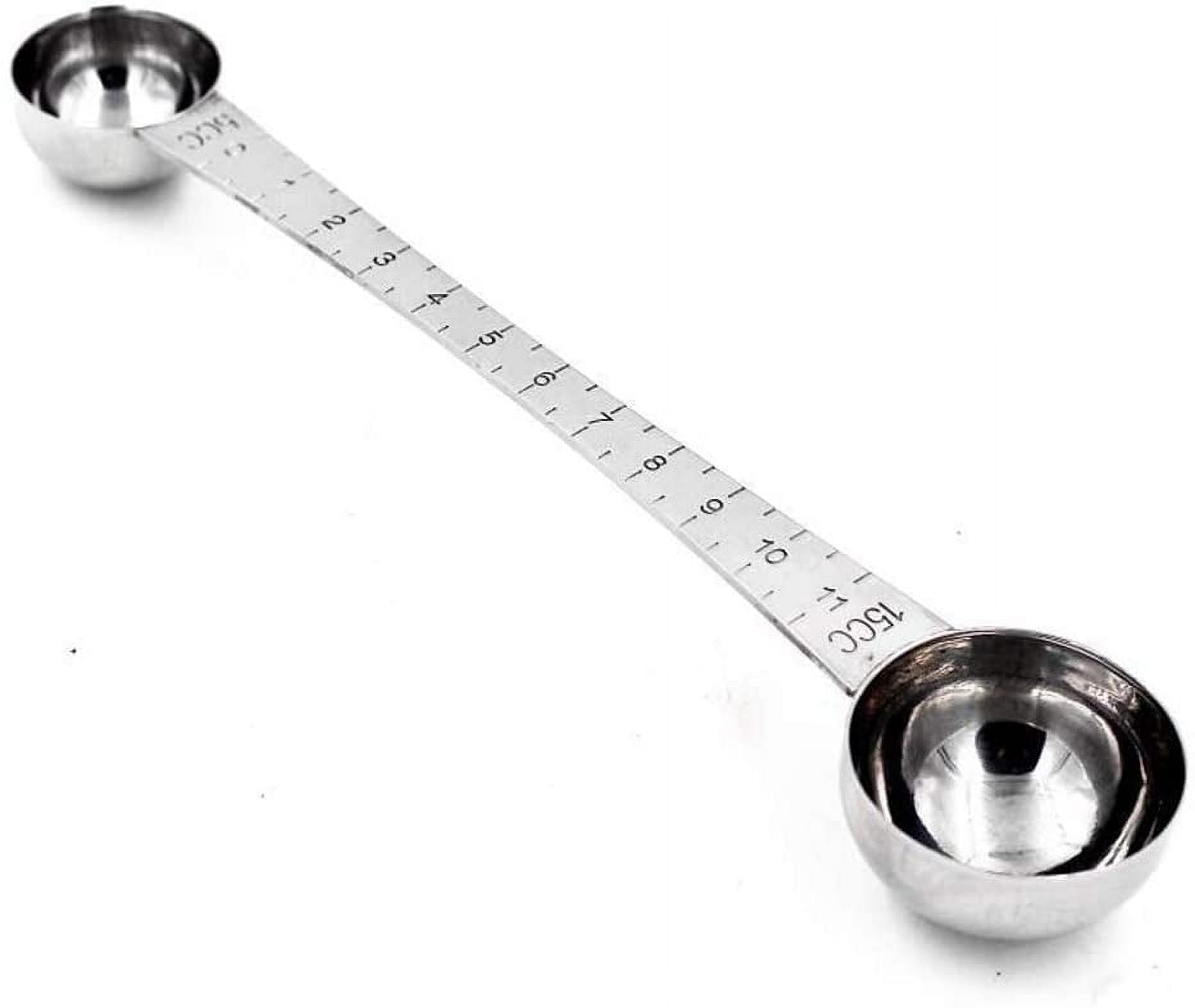 CoaGu Stainless Steel Coffee Scoop 5ml & 15ml, Long Handle, Teaspoon ...