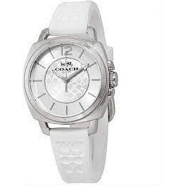Coach Mini Boyfriend Watch 14503146 with Signature White Silicone Strap ...