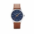Coach Baxter 14602492 Blue Dial Brown Leather Strap Quartz 39MM Mens ...