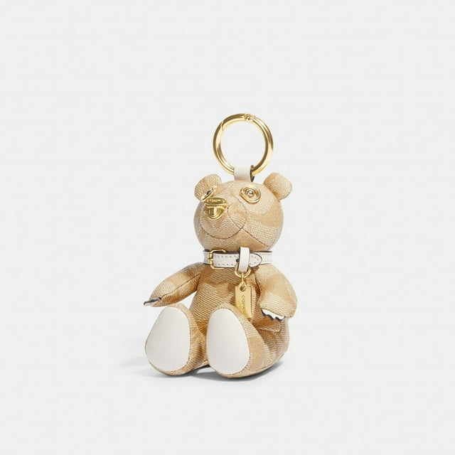 Coach Bear Bag Charm In Signature Canvas in White - Walmart.com