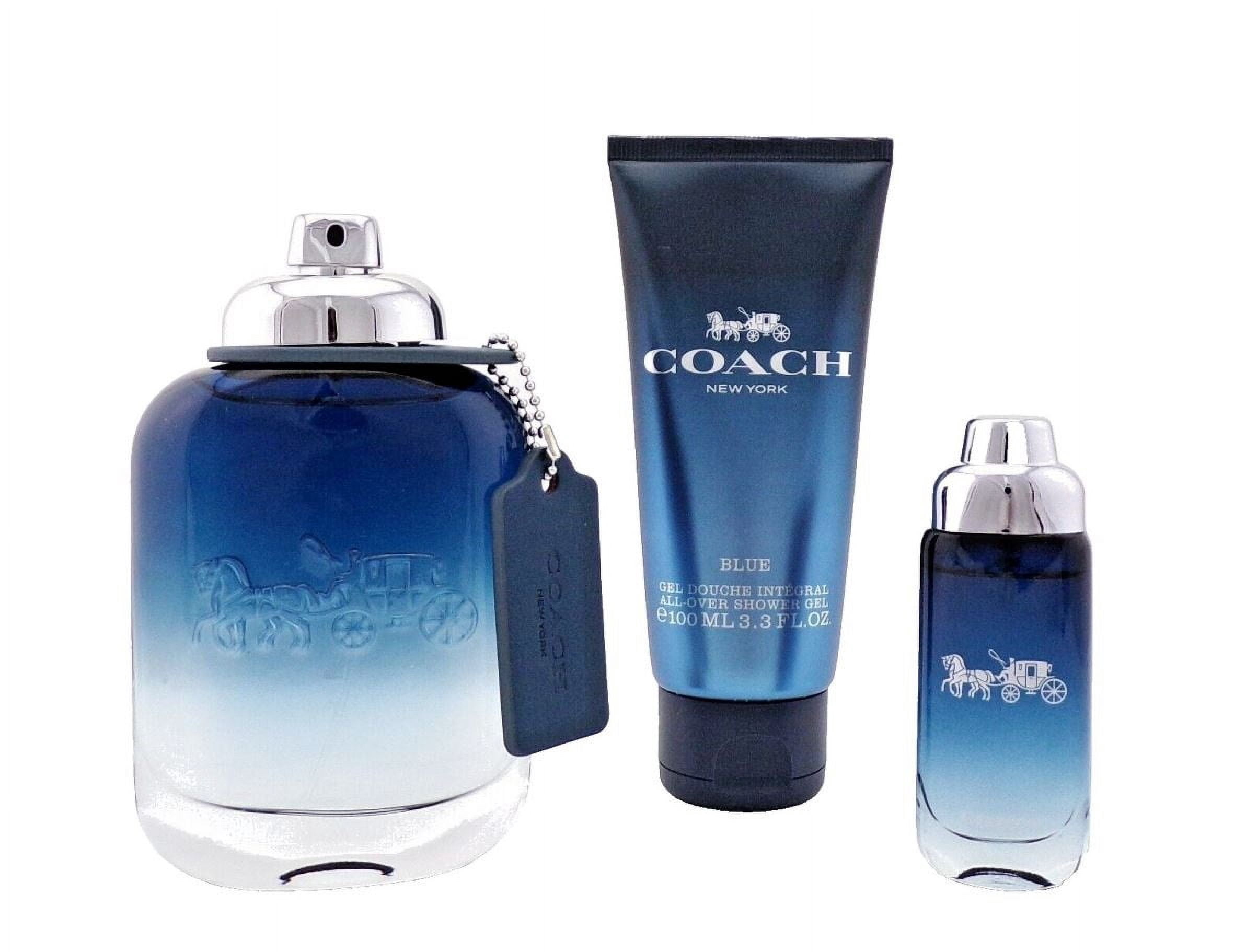 Coach Blue Cologne 3pc Men's Gift Set - 3.4oz EDT, 3.4oz Shower Gel, 0 ...