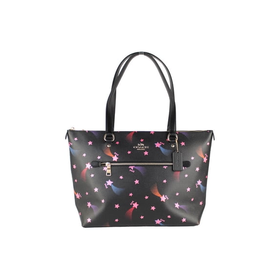 Coach (C7668) Signature Coated Canvas Leather Disco Star Gallery Tote ...