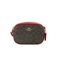 Coach Jamie Mini Designer Purse, Brown Red Coated Canvas Crossbody ...