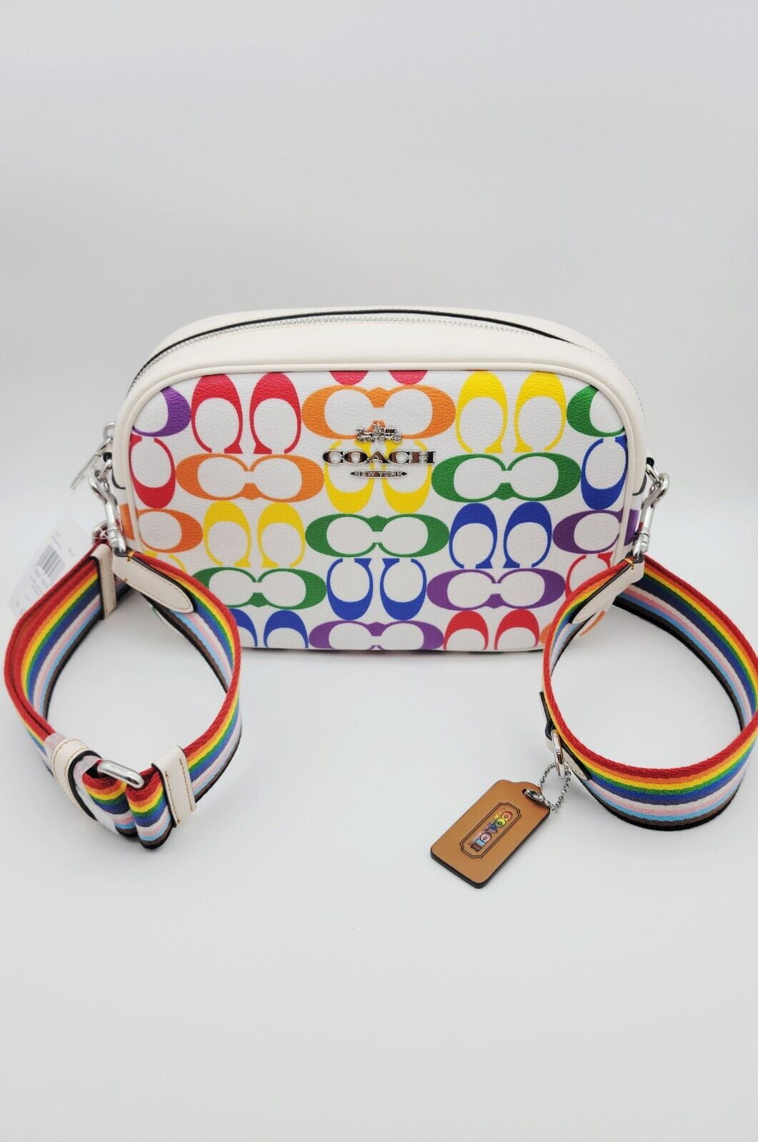 Coach Designer Signature Jamie Camera Bag, Crossbody Handbag in Chalk ...