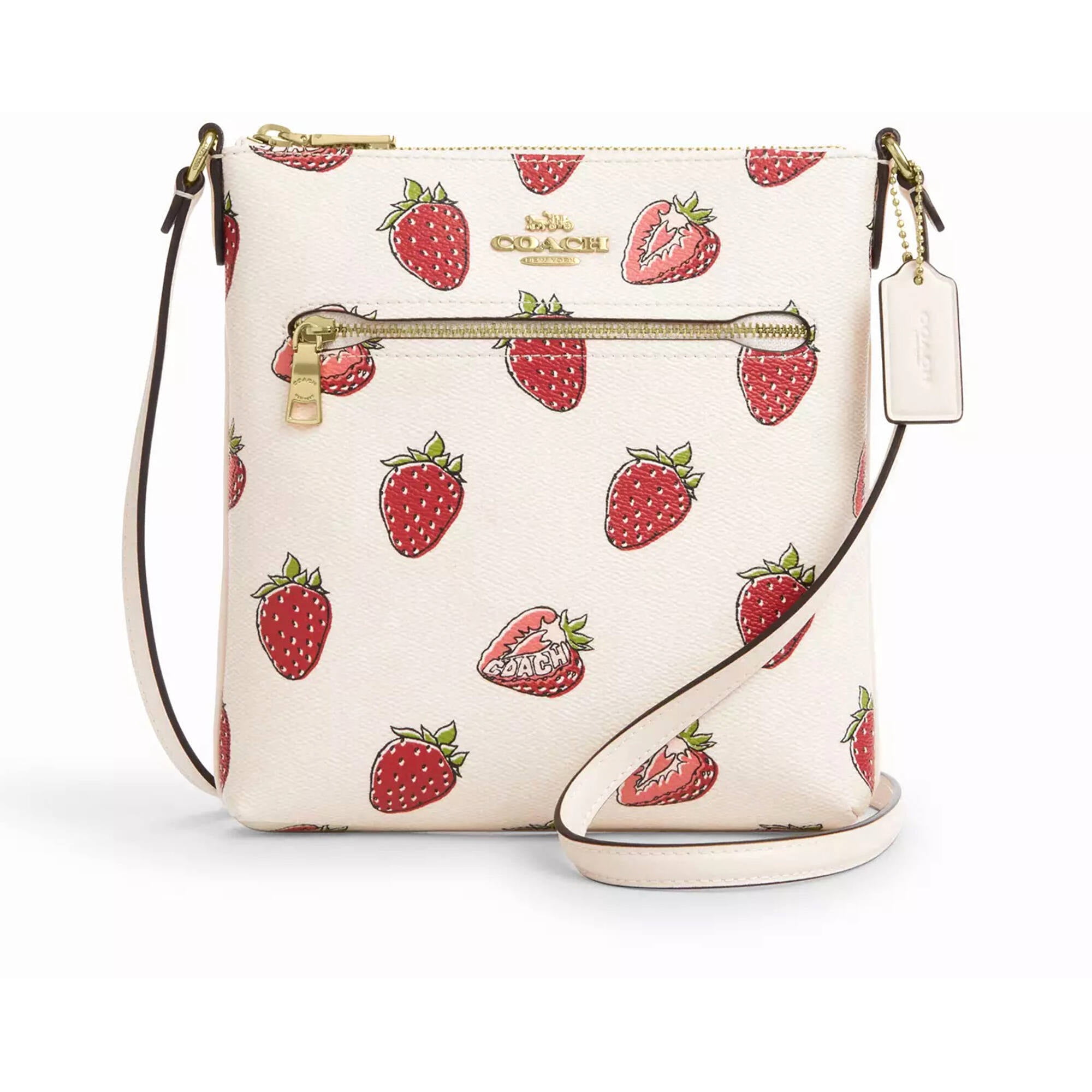 Coach Women's Mini Rowan File Crossbody Bag with Strawberry Print ...
