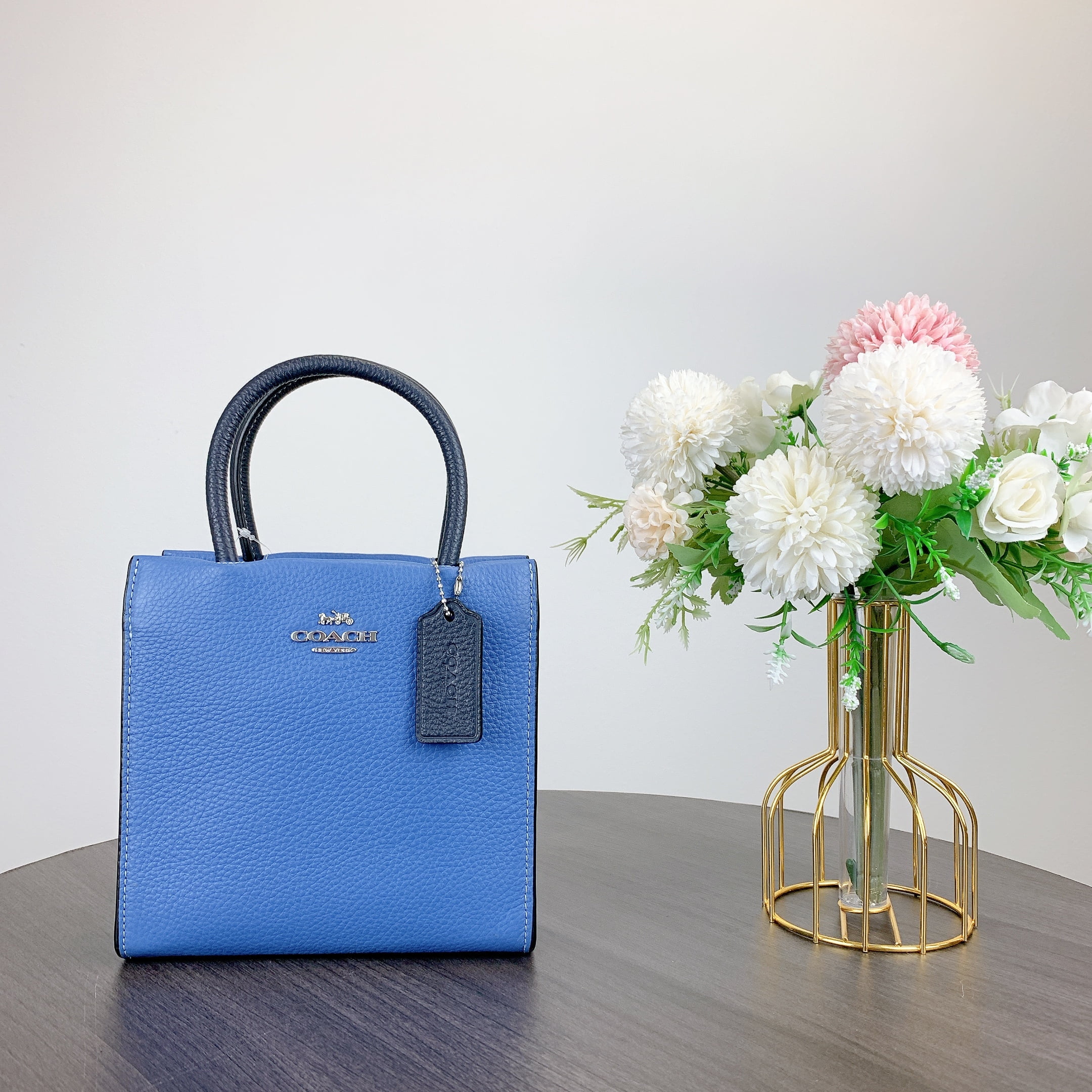 Coach CE598 Mini Cally Crossbody In Silver/Sky Blue Multi - Walmart.com