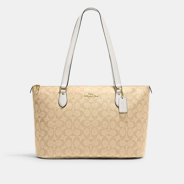 Coach CH504 Designer Handbag - Gallery Tote in Signature Canvas, Light ...