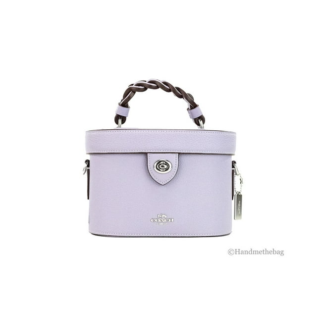 Coach (CJ612) Kay Small Mist Pebbled Leather Trunk Box Crossbody ...