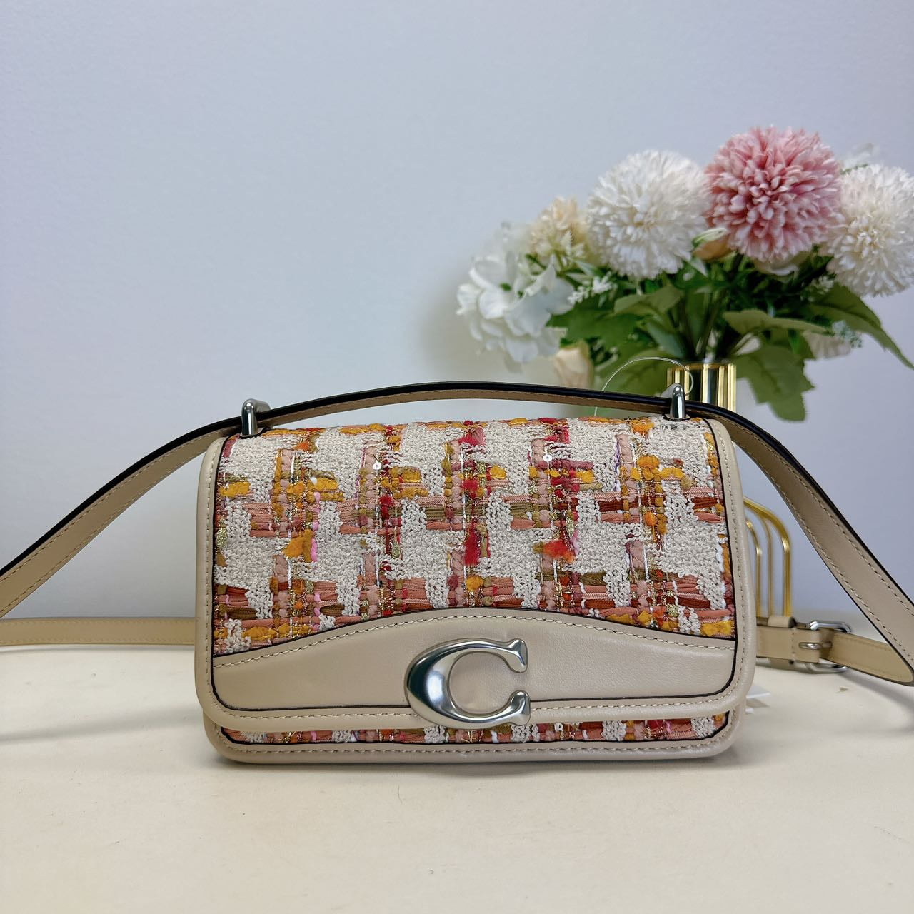 Coach CP096 Bandit Crossbody Bag In Tweed IN Neutral Multi - Walmart.com